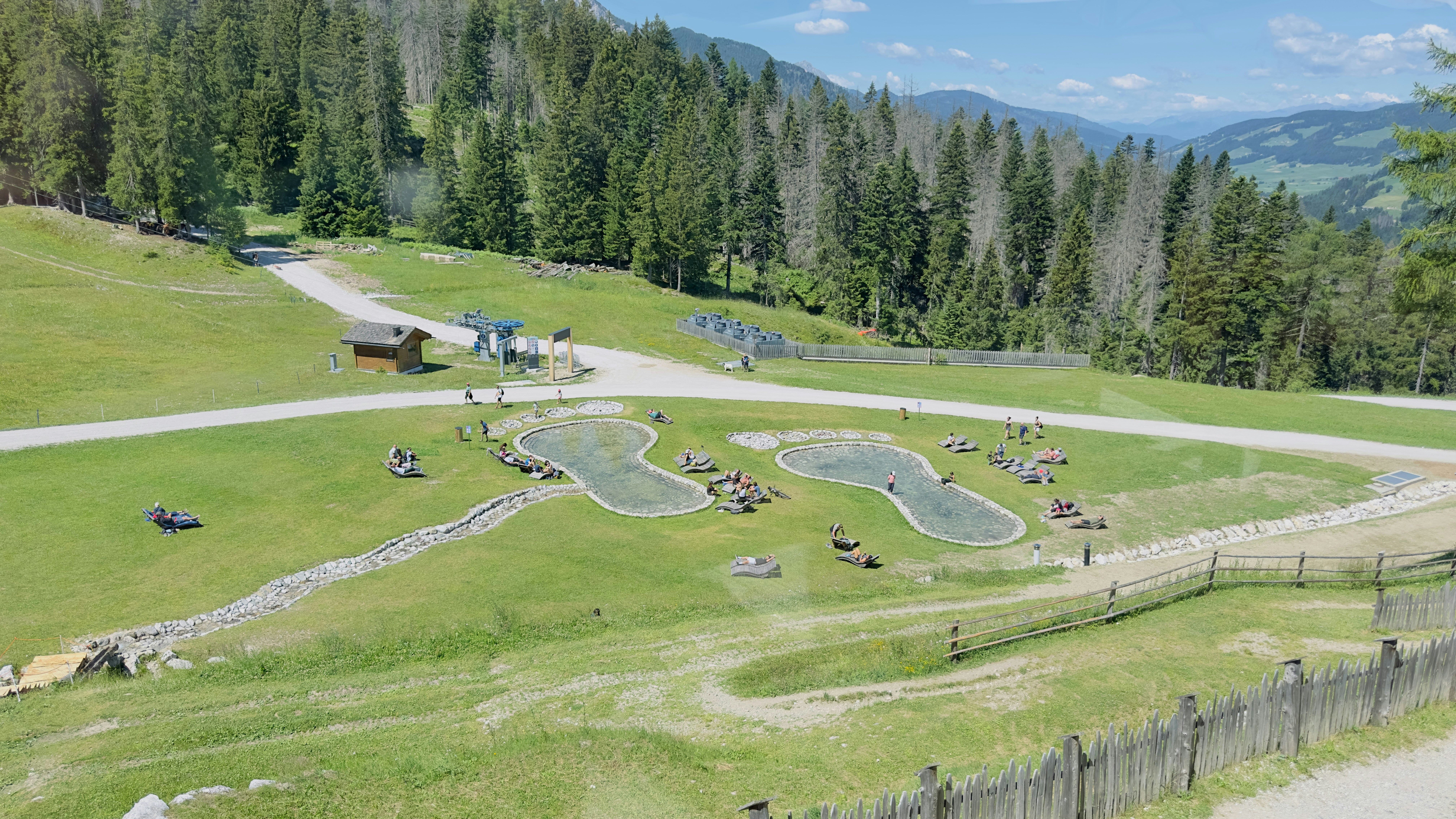Pastoral Minigolf Oasis in Alpine Meadow