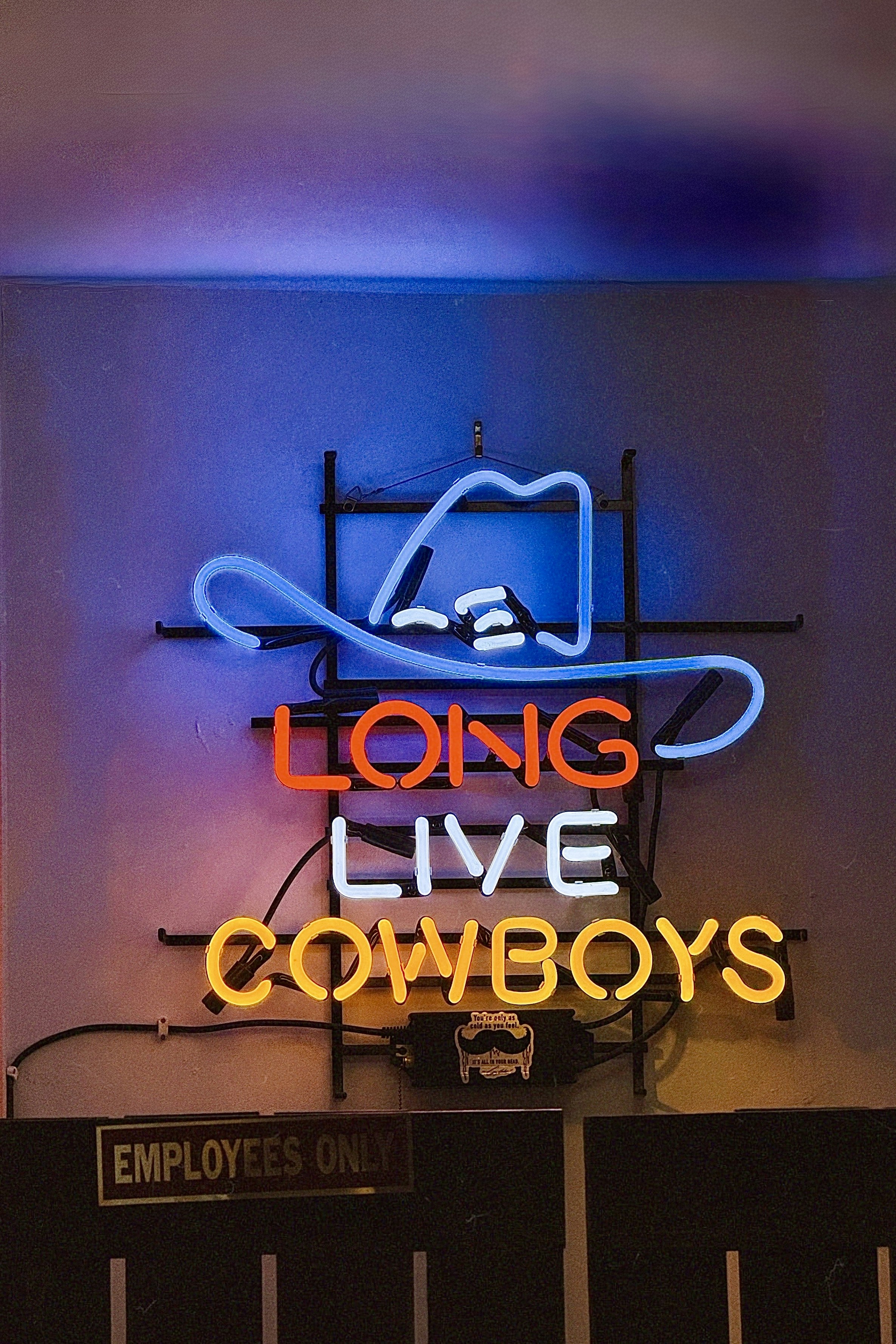 Neon Sign Night: Long Live Cowboys Illuminated