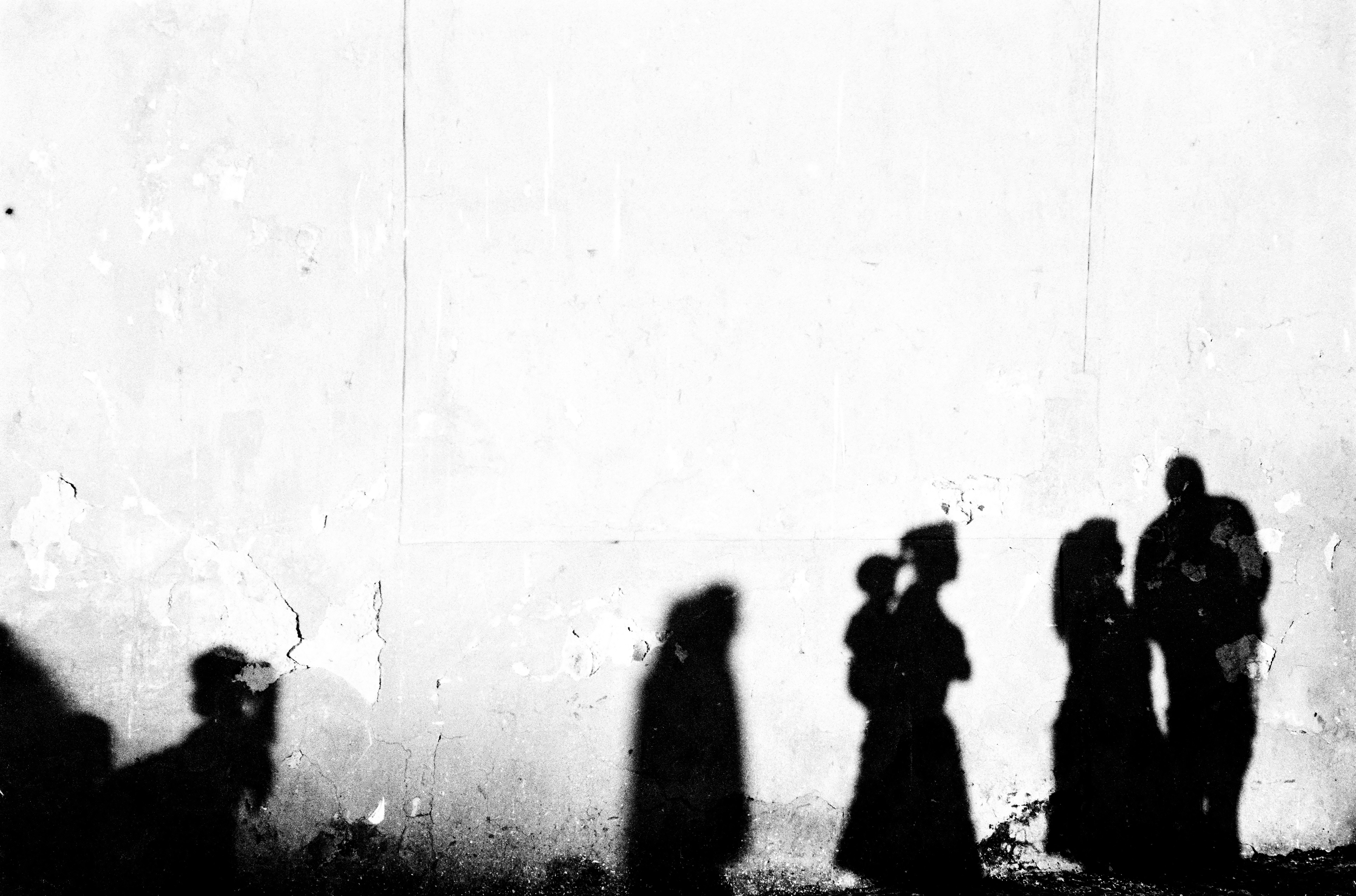 Shadows at the Edge: A Silhouette Parade on A Blurred Horizon