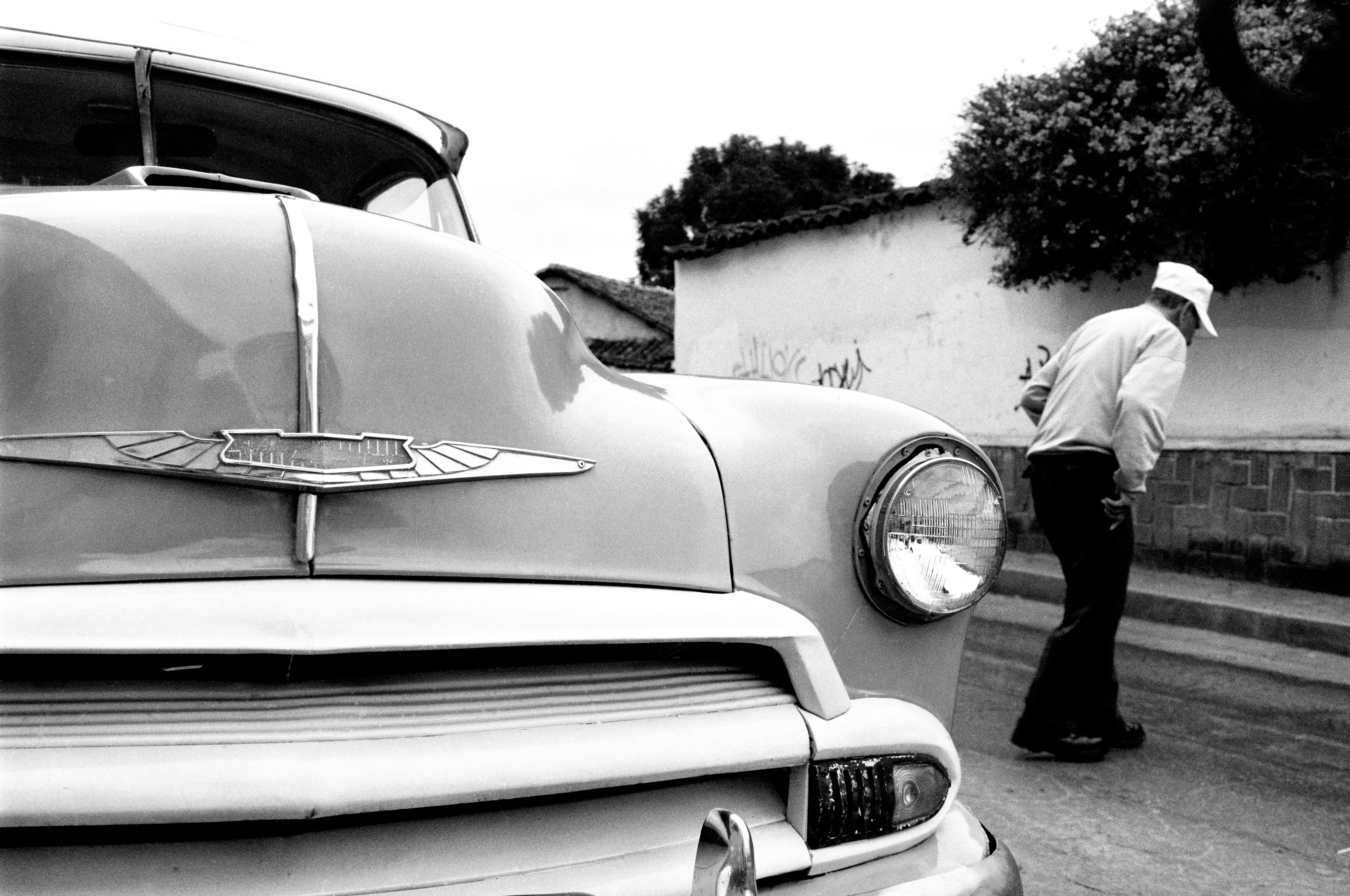 Chrome Heartbeat: A Classic Chevy and a Distant Stride