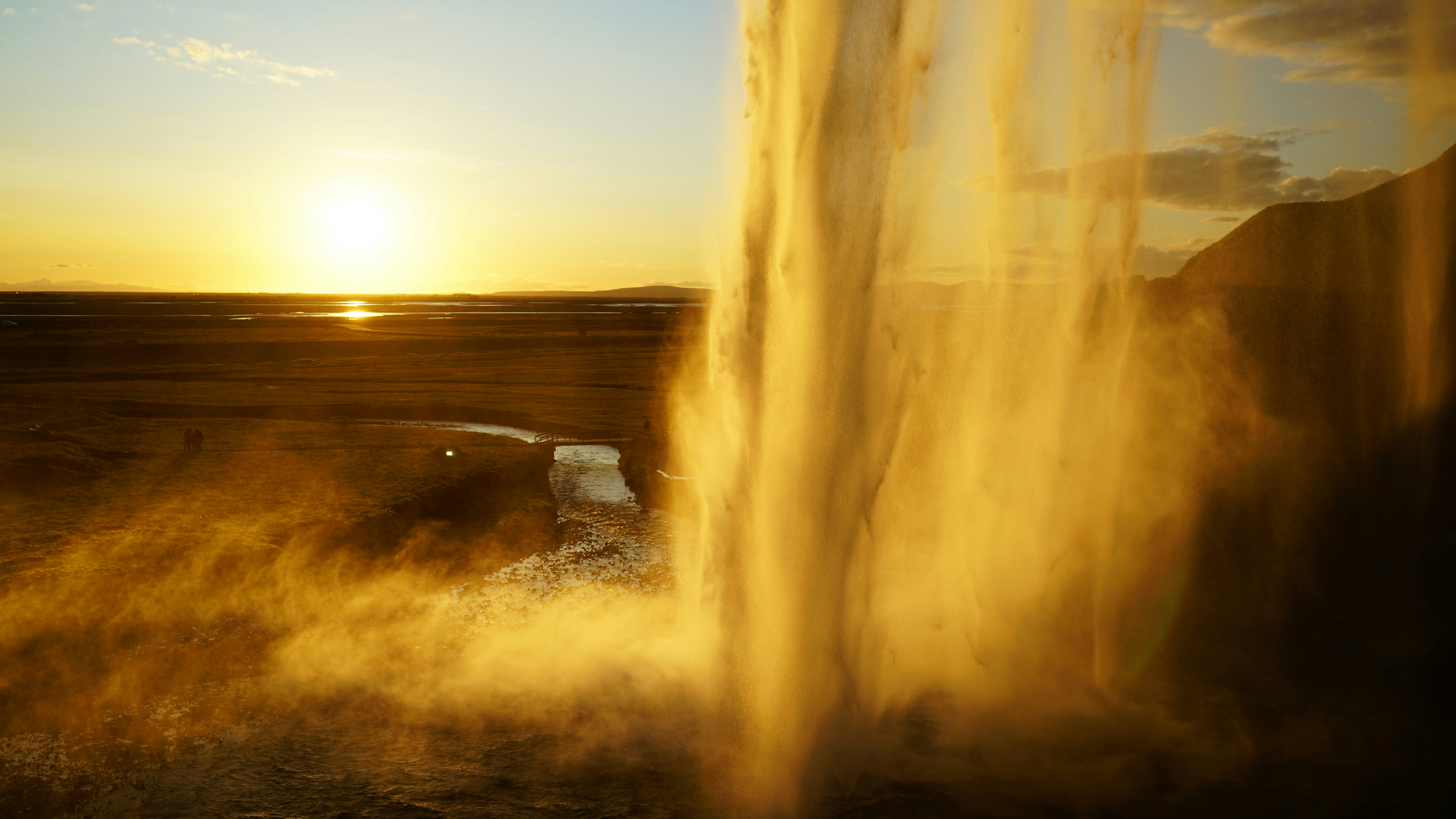 Seljalandsfoss, Iceland at sunset