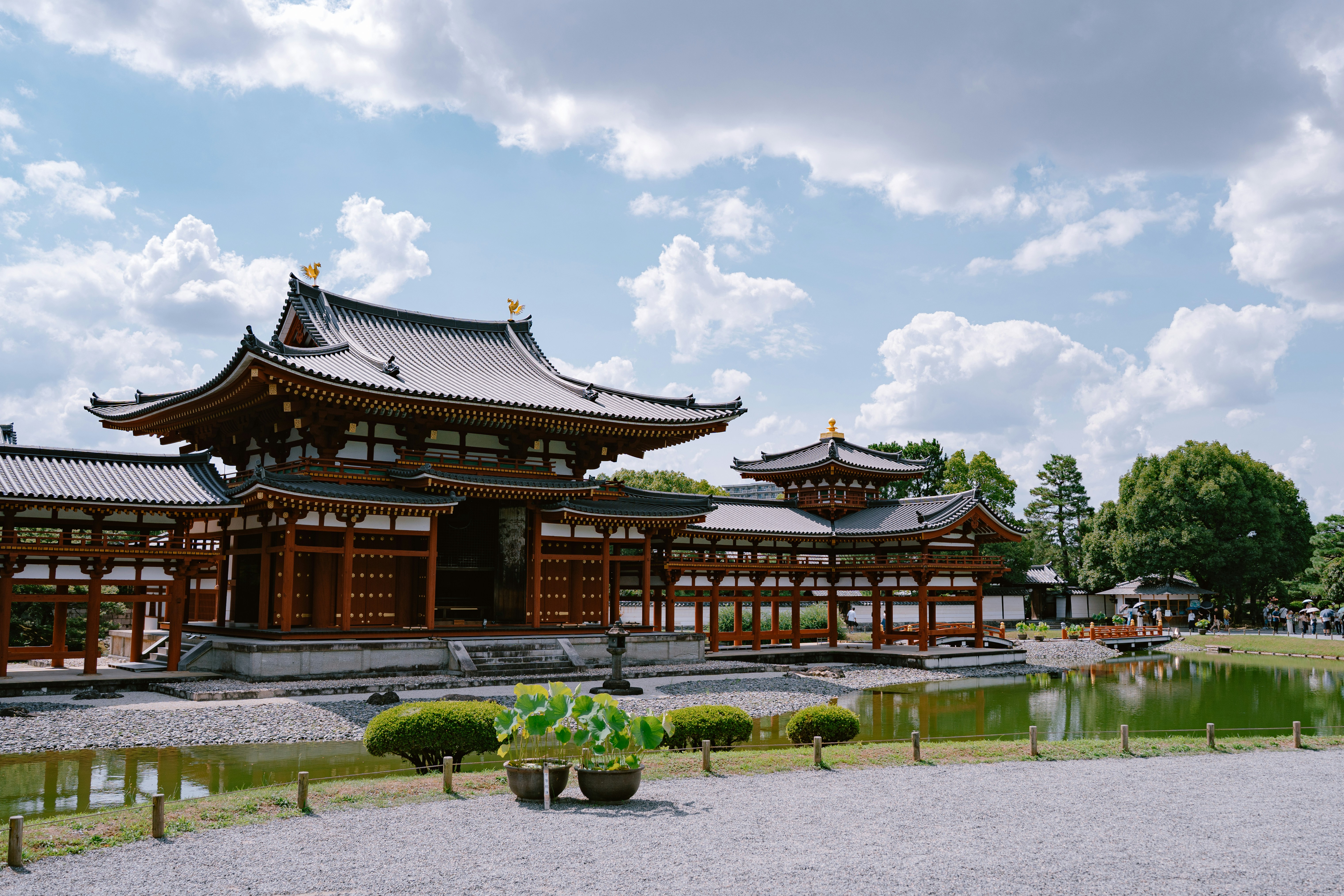 Harmony by the Pond: A Traditional Japanese Temple Complex