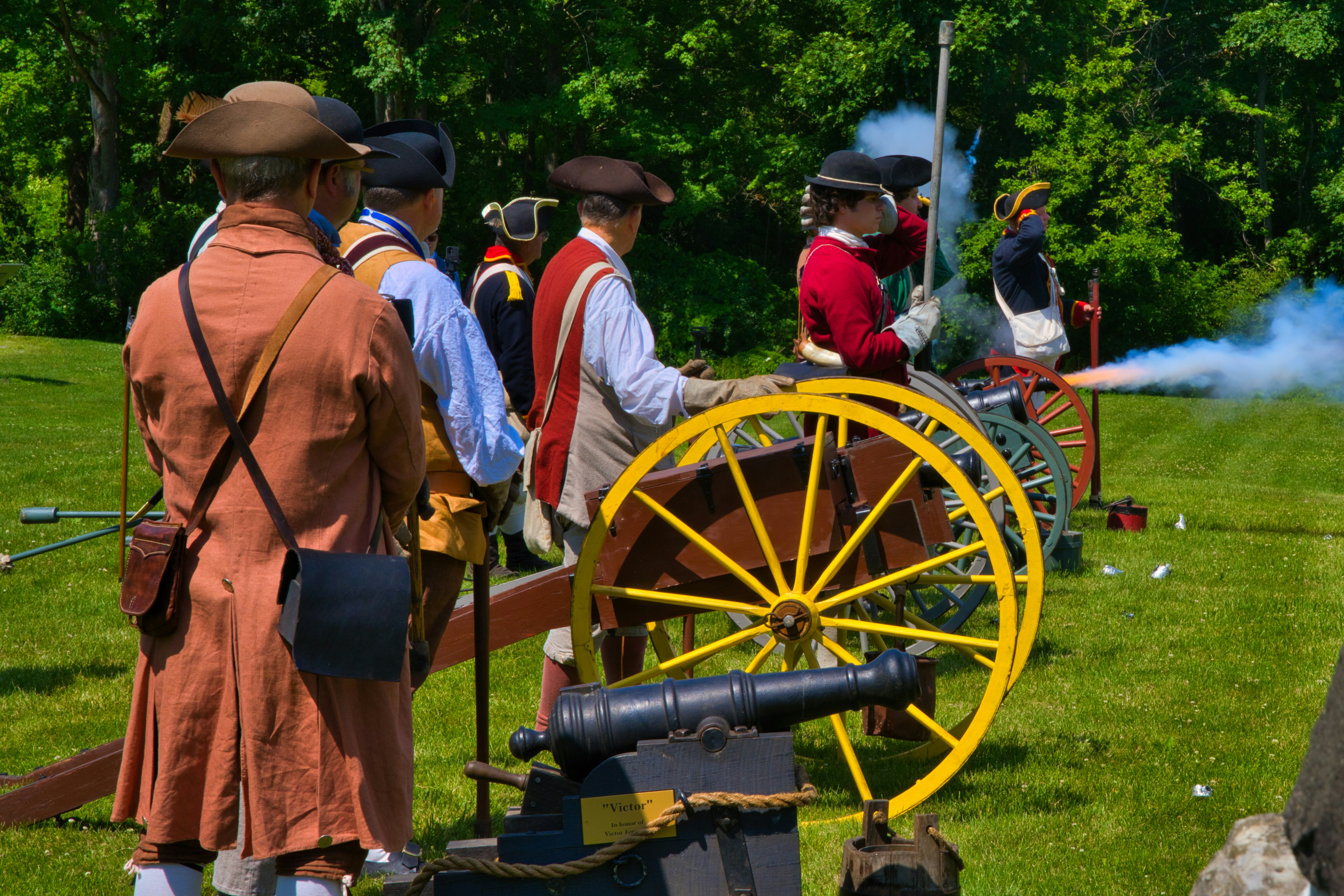 Lines of Fire: Historical Reenactors Align Under a Tranquil Garry Meadow