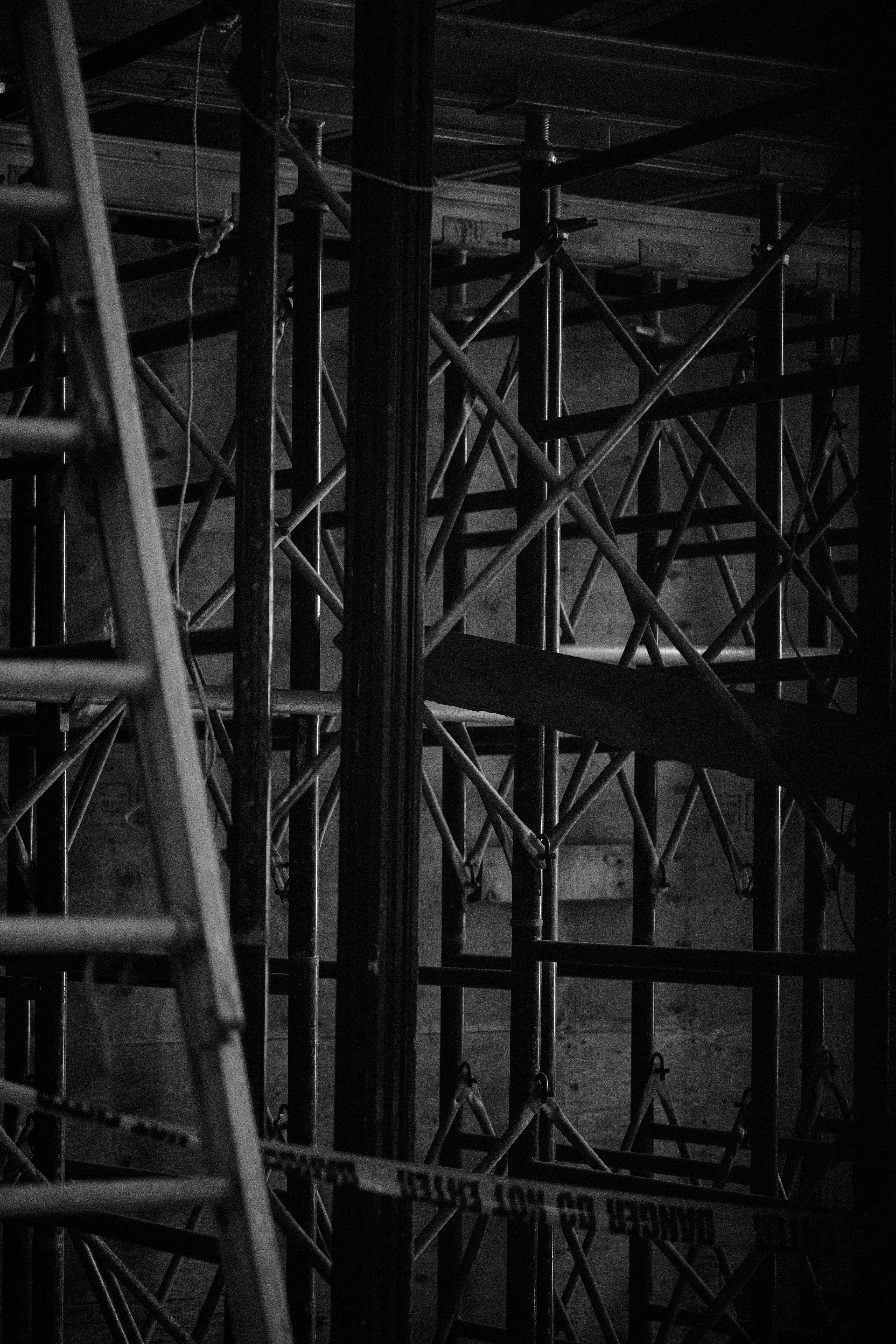 Shadowed Braces: An Abstract Web of Construction Steel