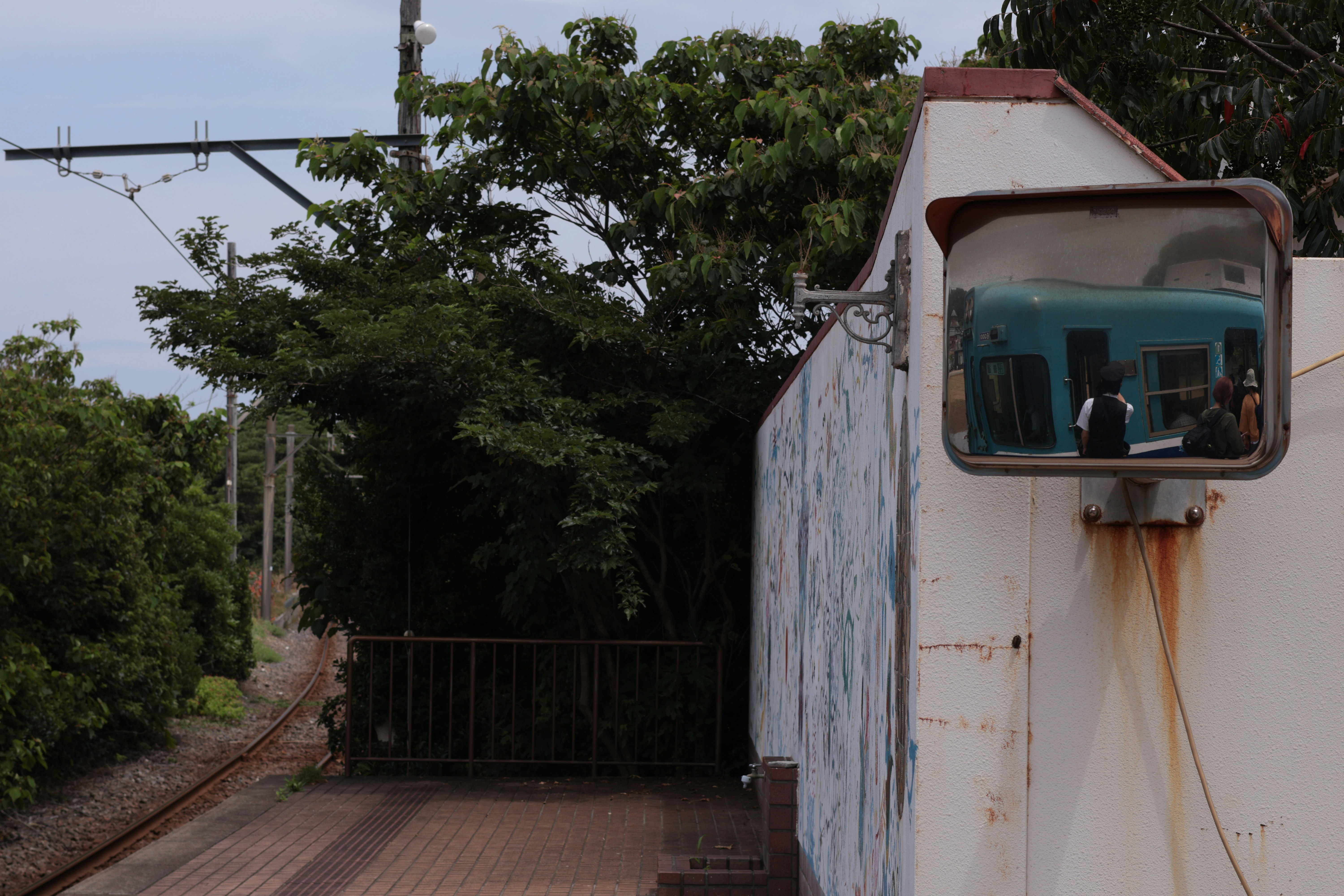 Signal Booth Overlooking an Empty Rail Yard