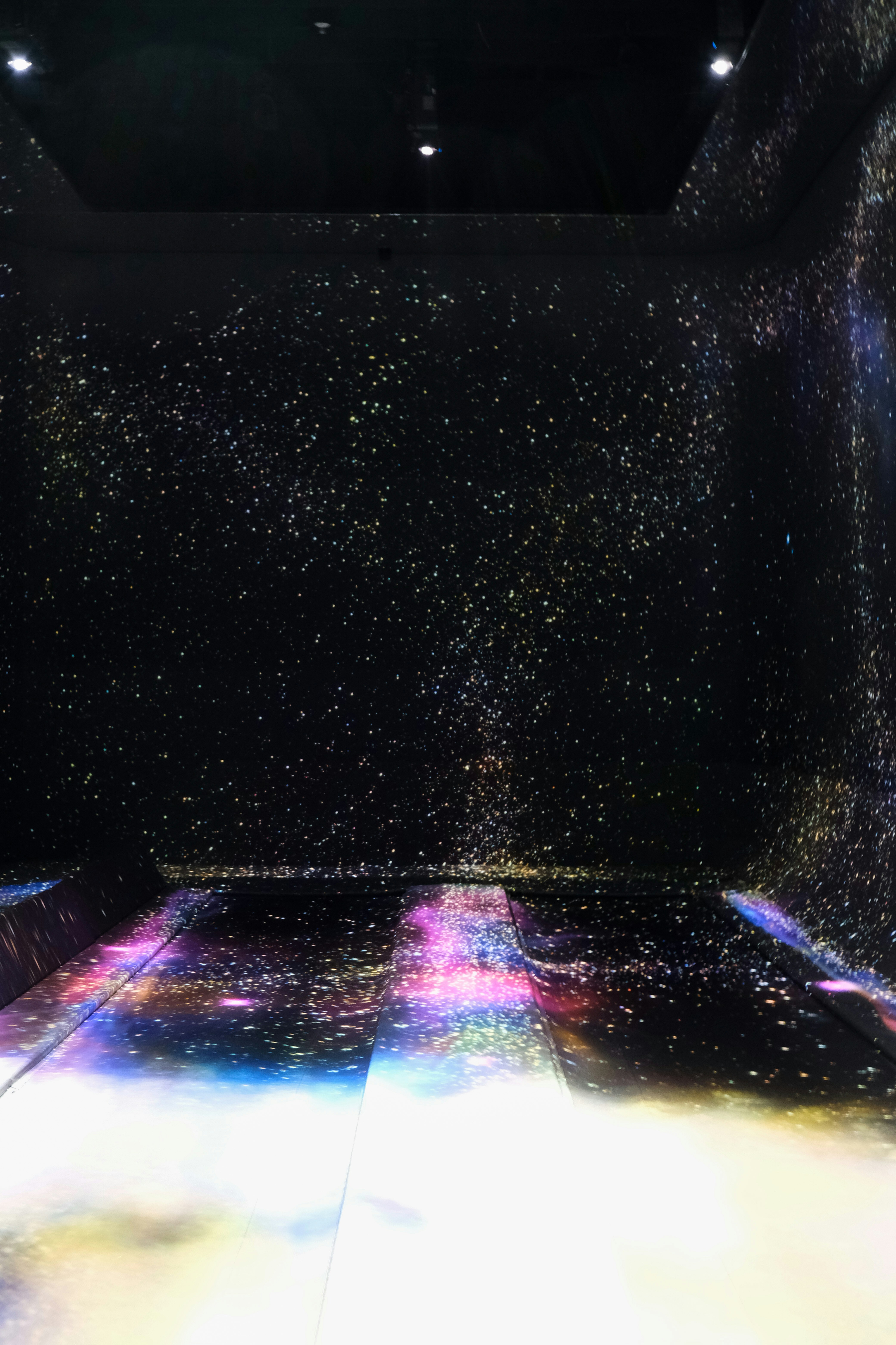 Starfall Stage: A Cosmic Floor Under Neon Light