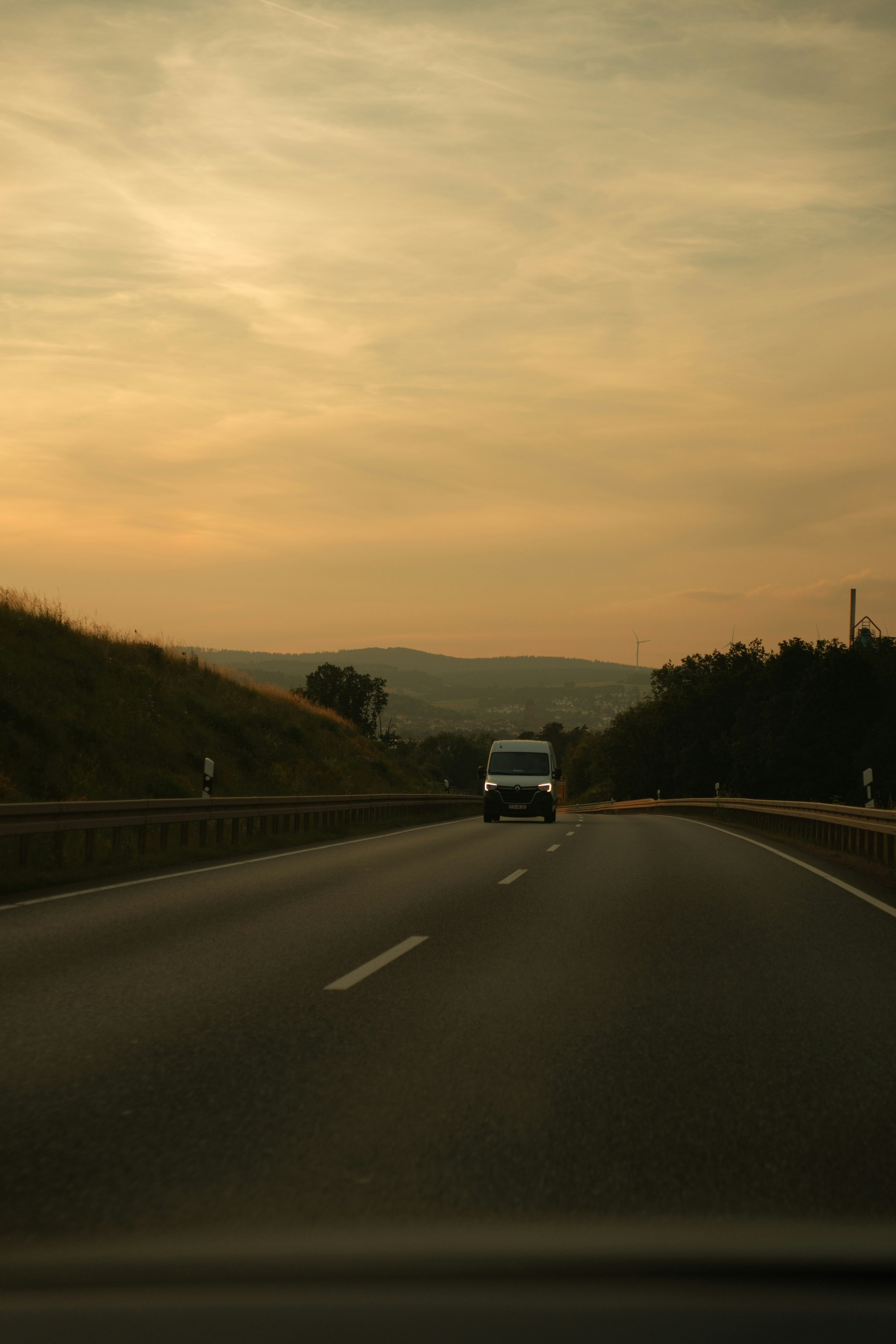 Sunset Lift: A Vanishing Road Toward the Horizon