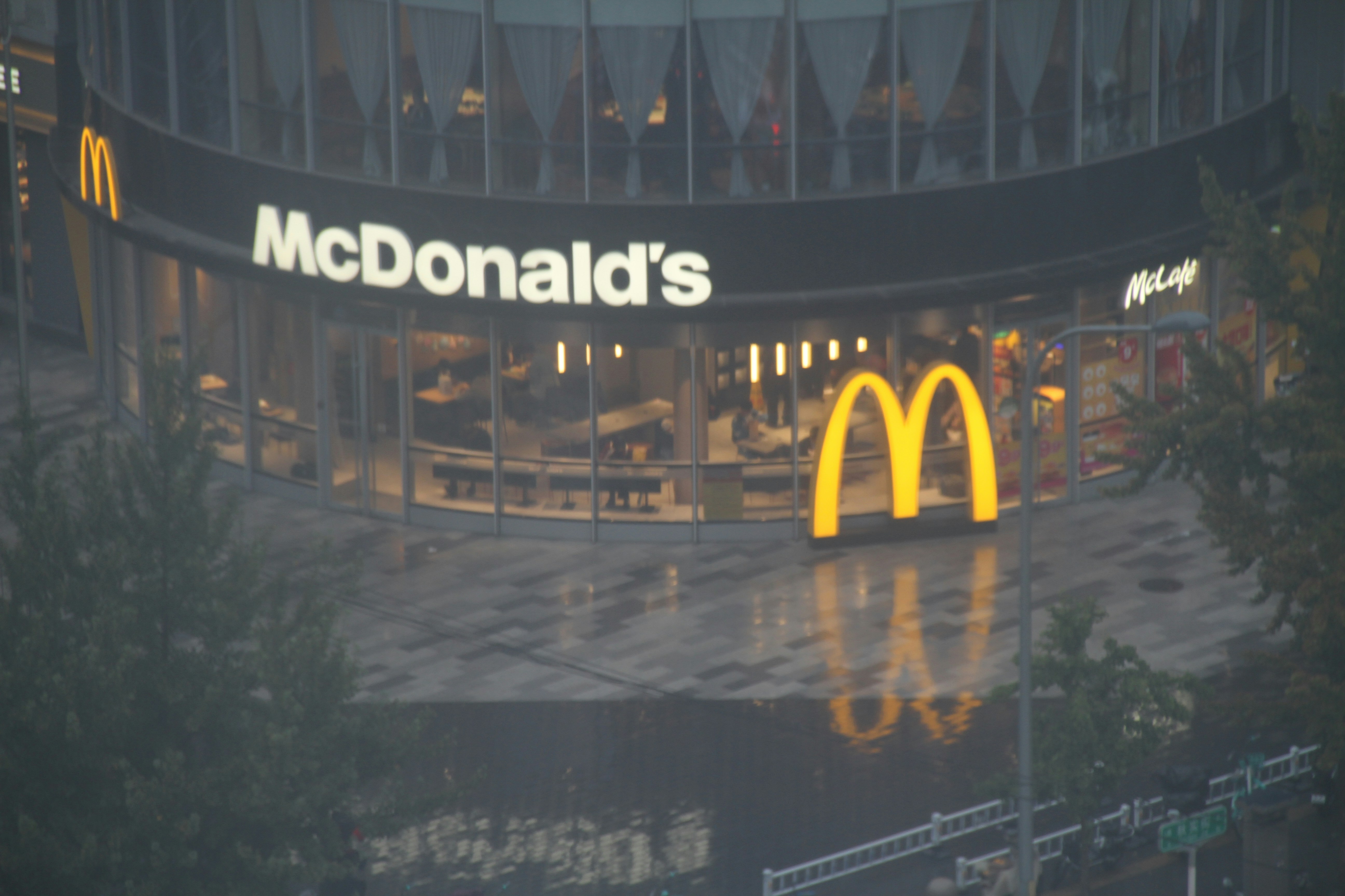 Golden Arches, Glass Facade: McDonald’s Through a Downtown Glasshouse