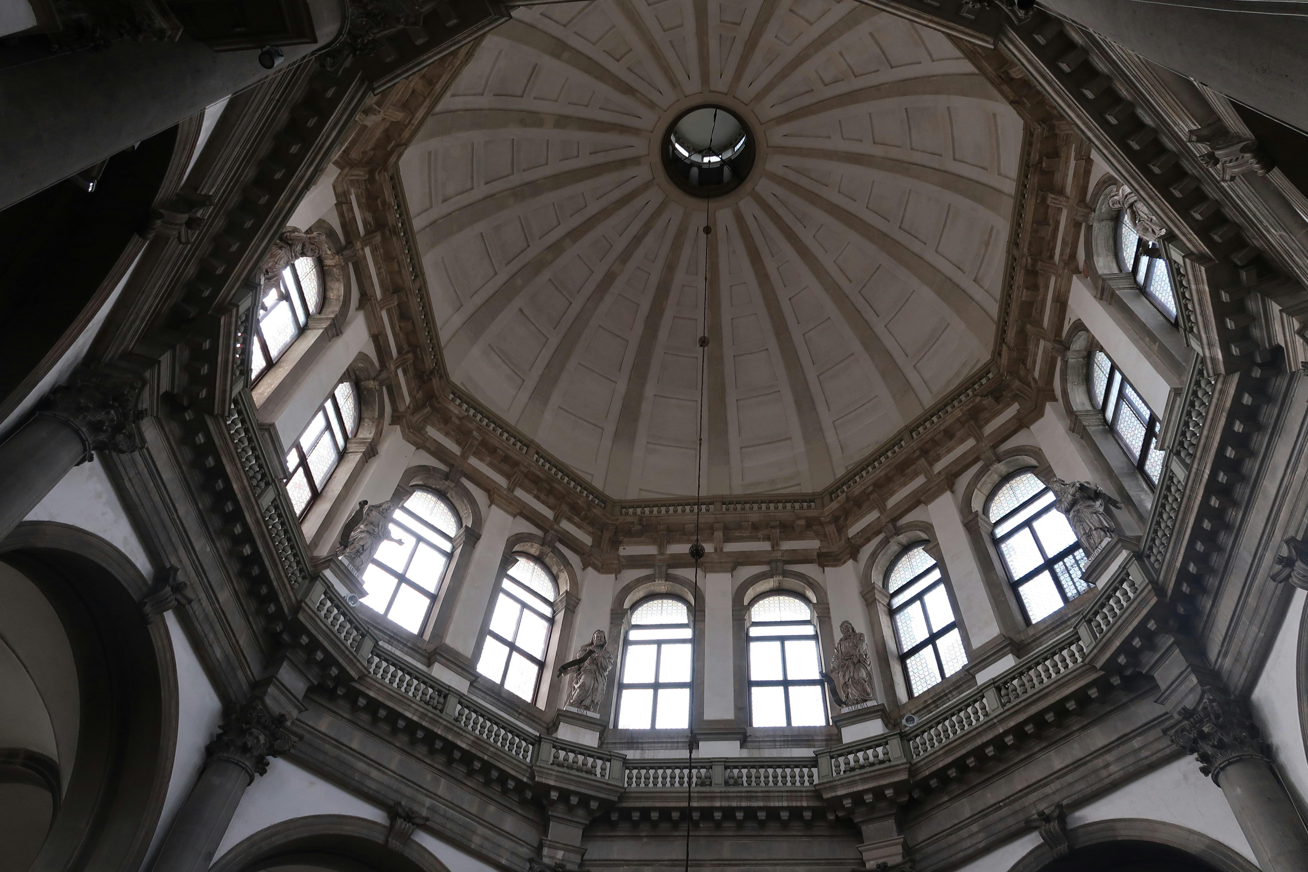 Vaulted Dome Overlook: Architectural Symmetry in a Historic Interior