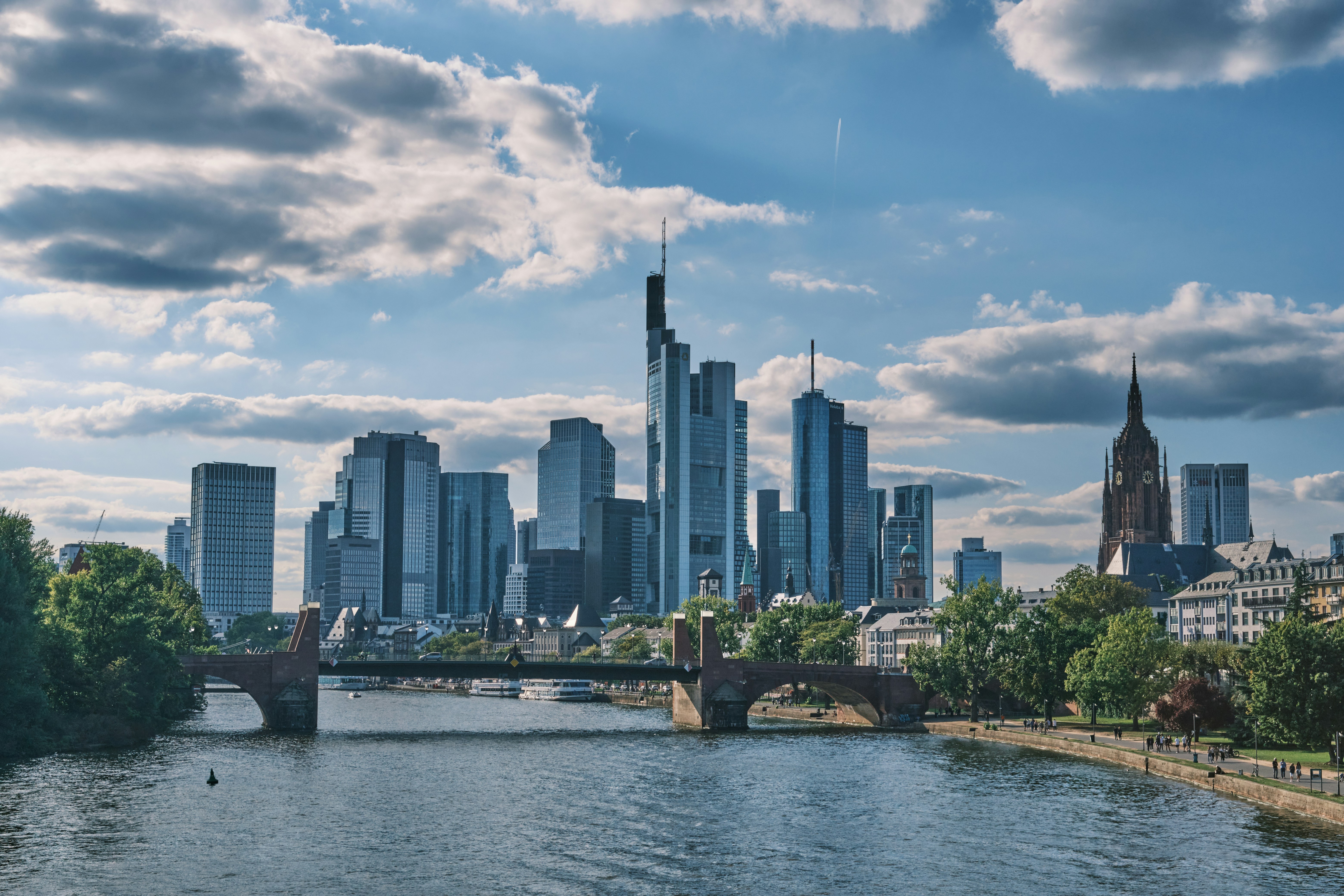 Riverside Skyline: A City in Bloom by the River
