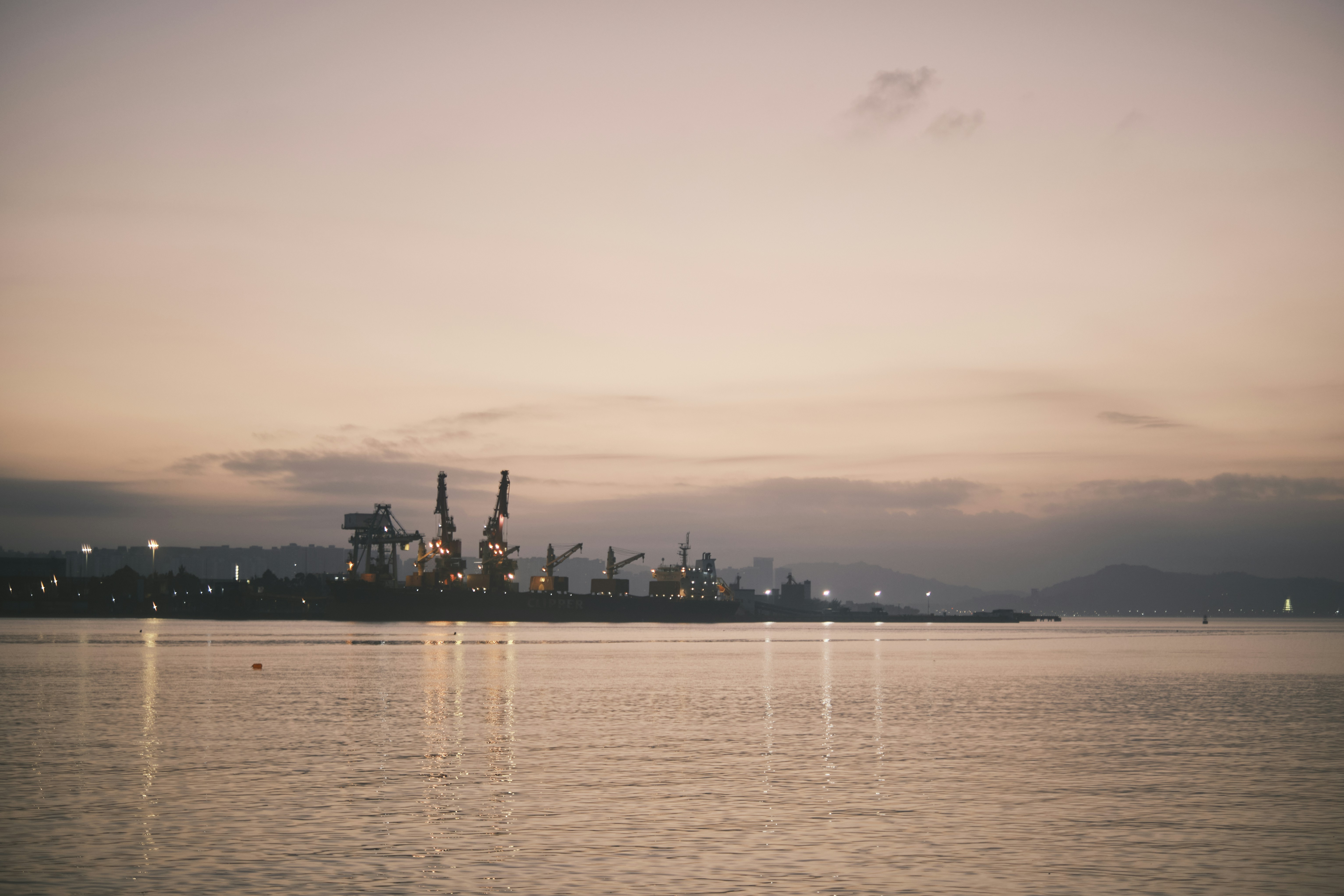 Dusk at the Industrial Shore