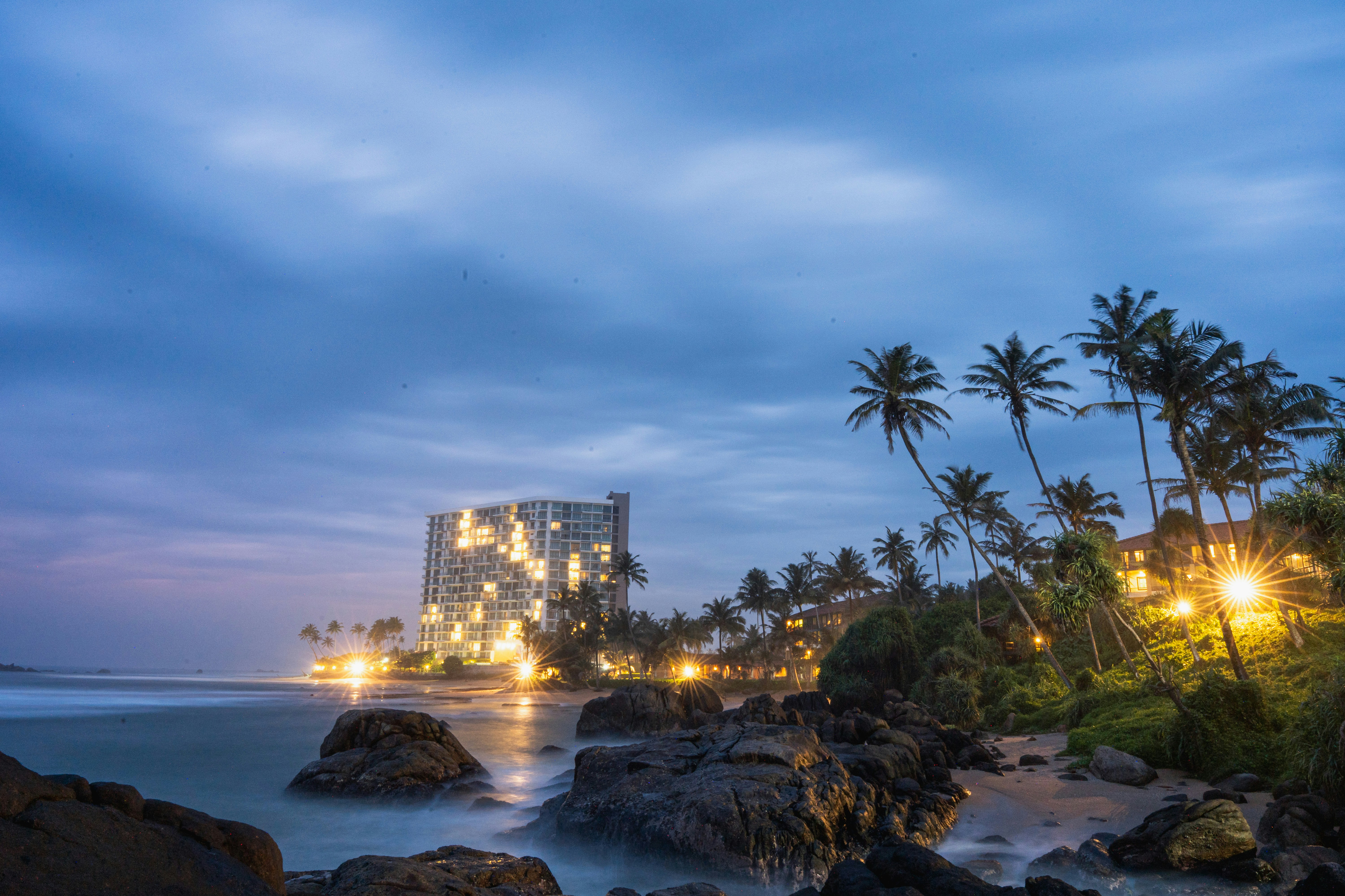 Luminous Urban Oasis on a Tropical Shore