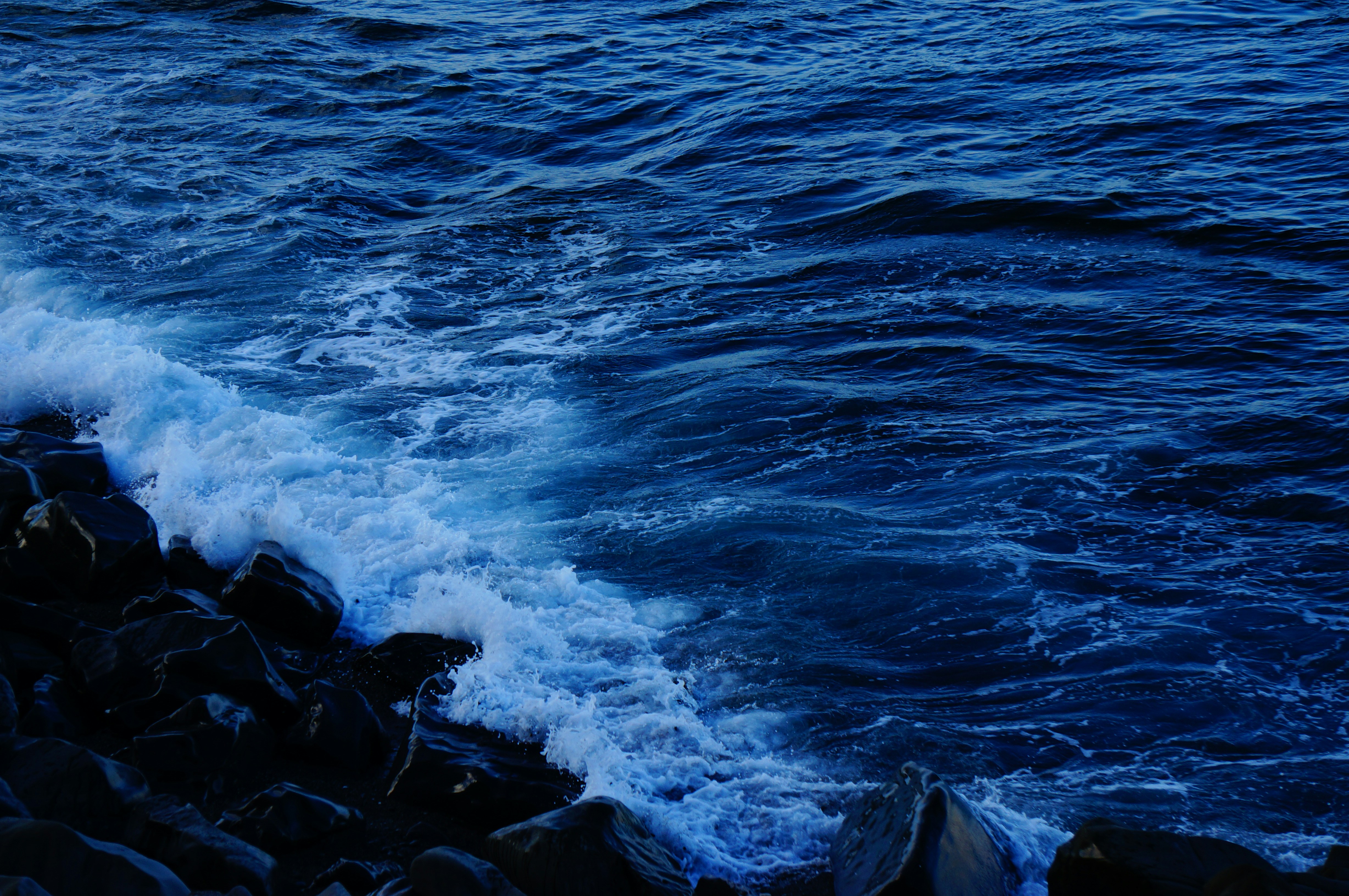 Night Tide at a Jagged Shore