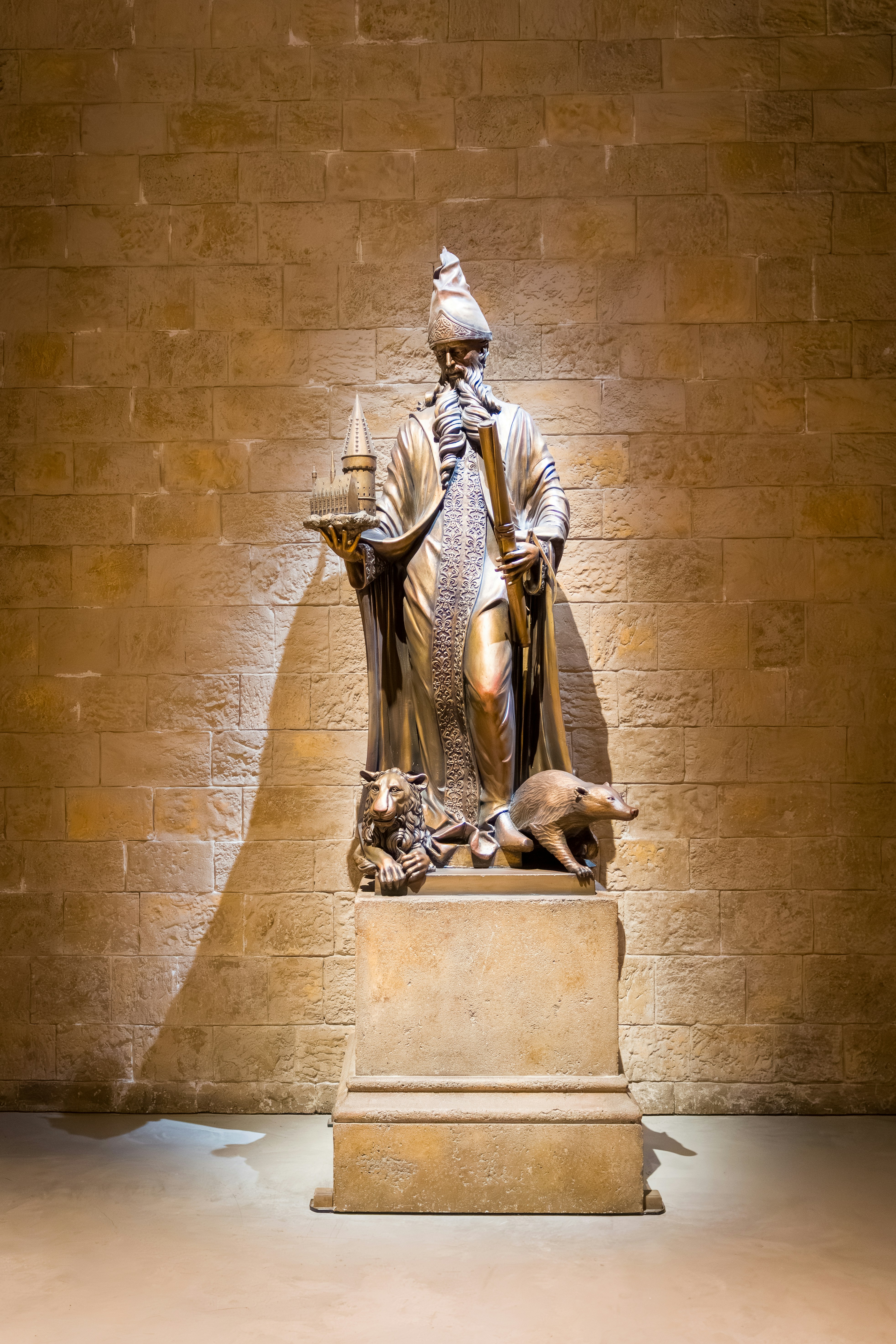 Guardian Figure Beneath Candlelit Arch
