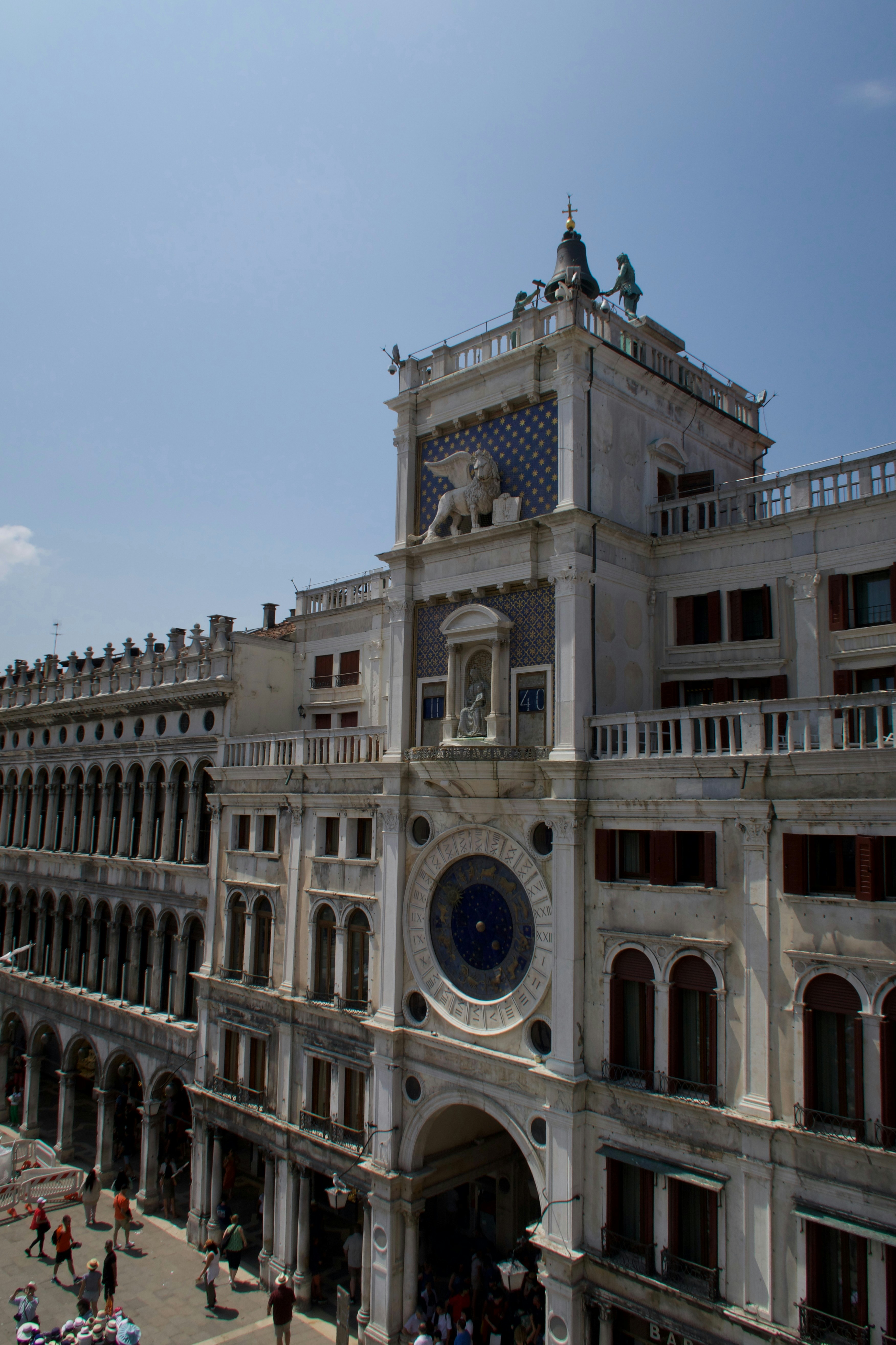 Clock Tower and Arcaded Facade of a Venetian Palazzo