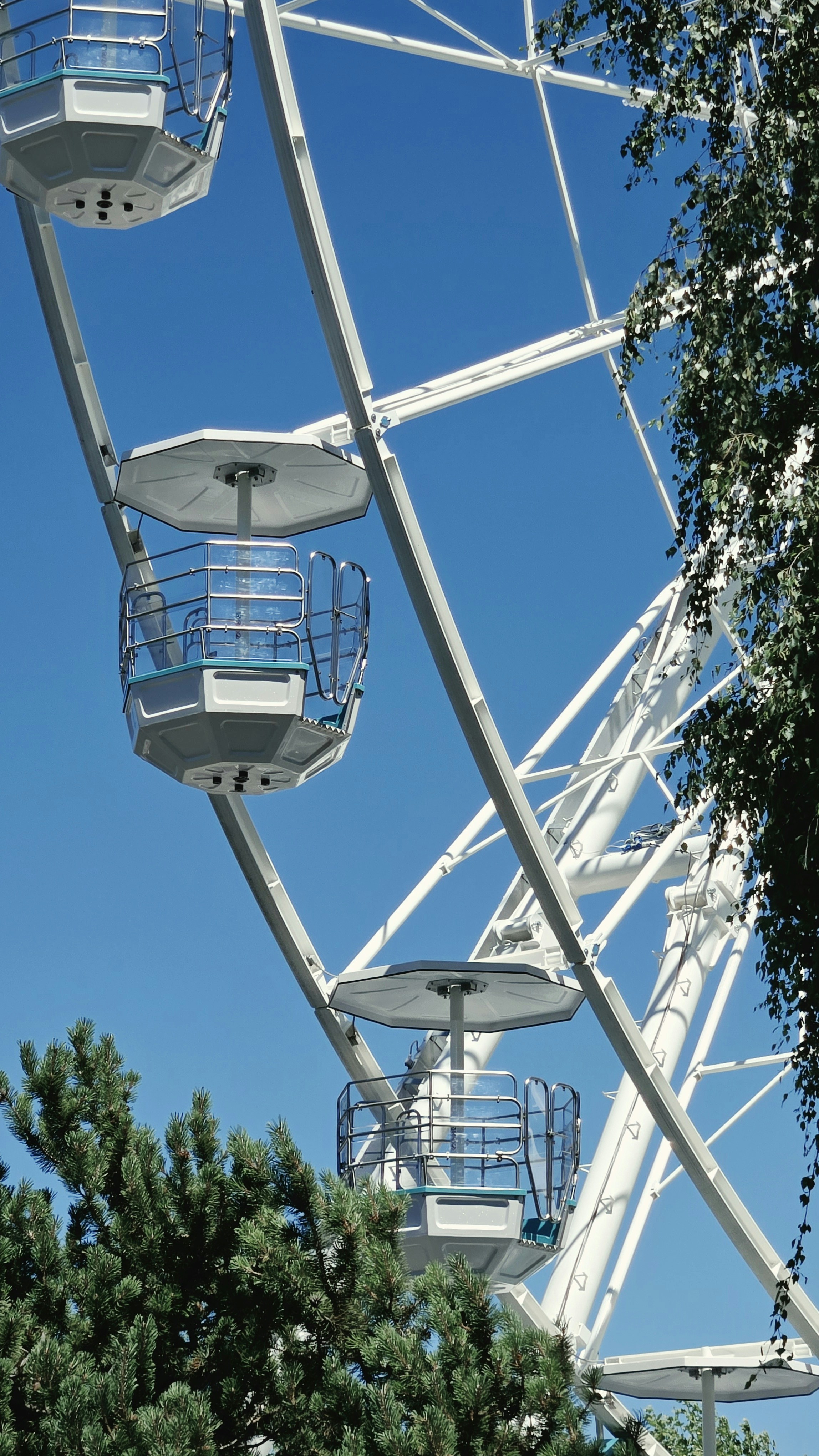 Ferris Wheel Gilded in Clear Summer Sky