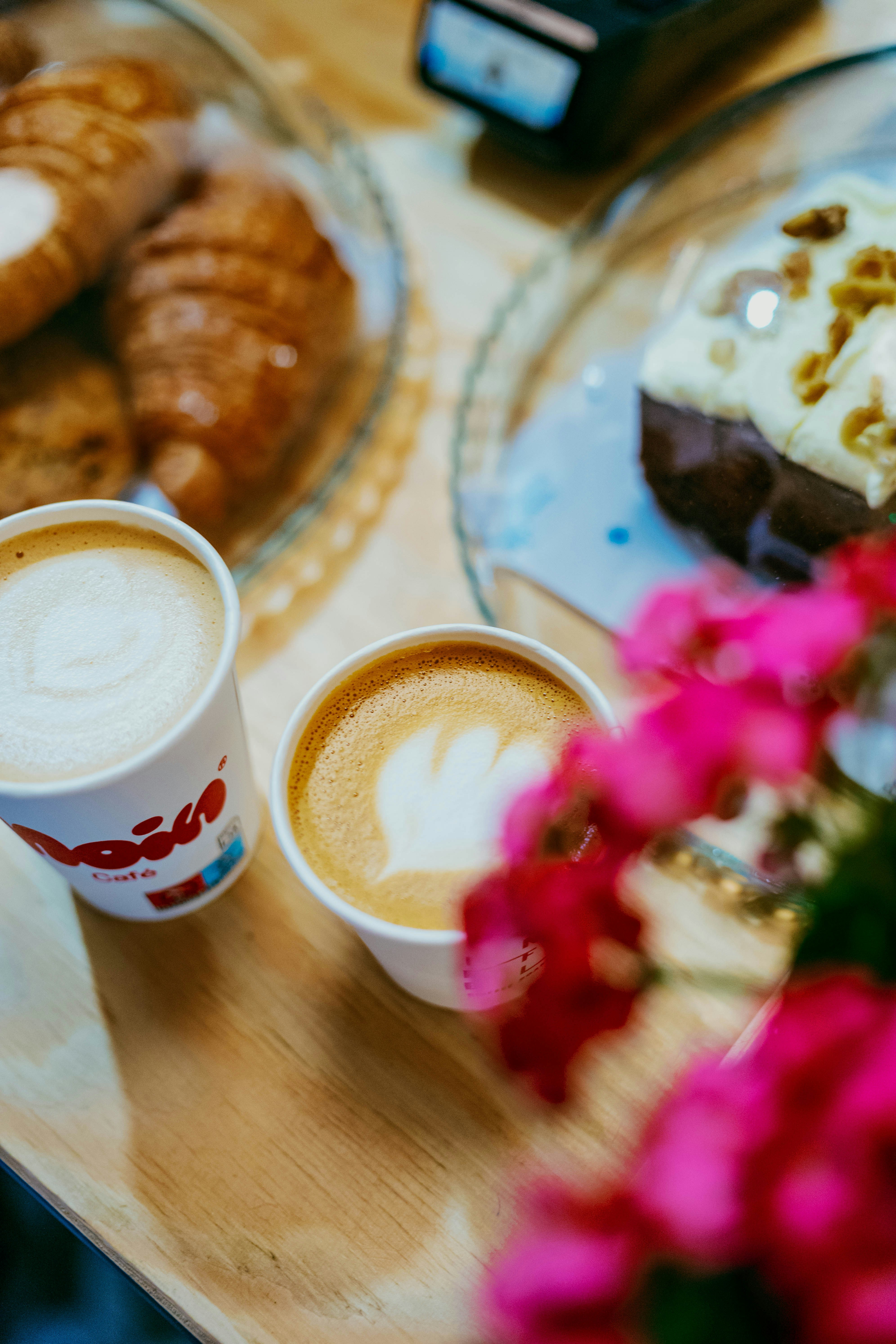 Latte Hearts and Pastry Moments
