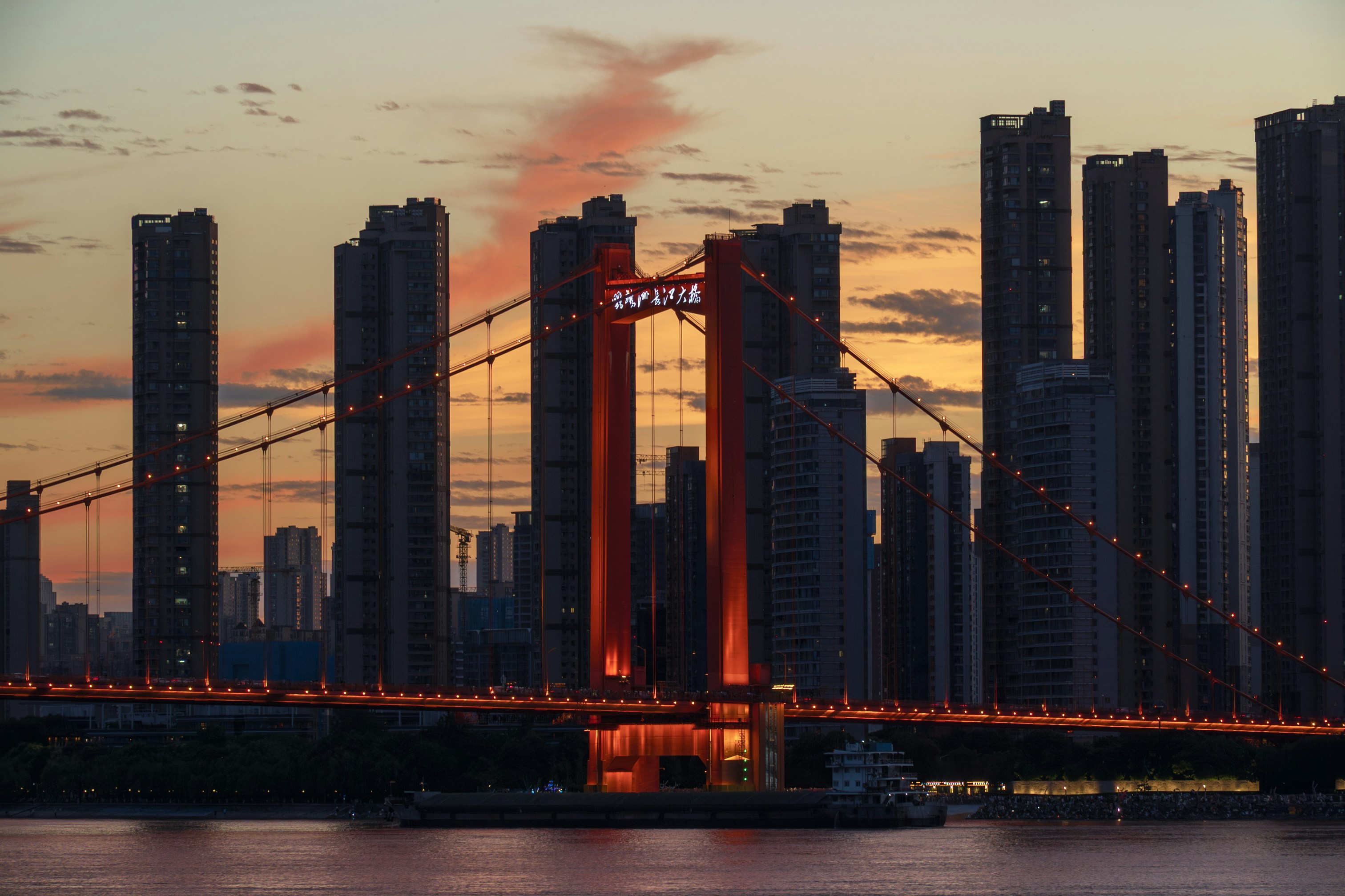 City of Glow: A Sunset over the Red-Backlit Skyline