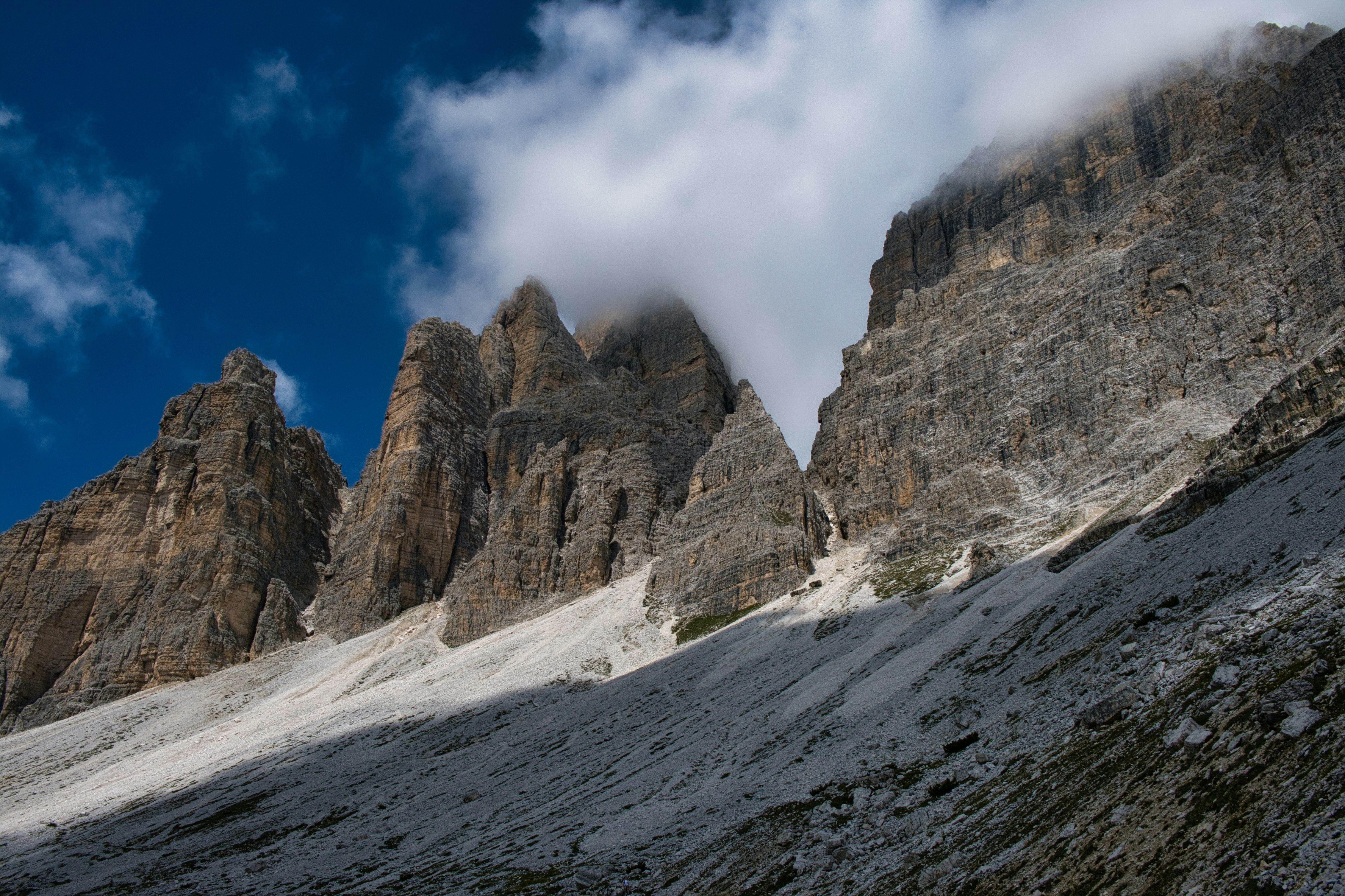 Rugged Peakline Under a Quiet Blue Sky