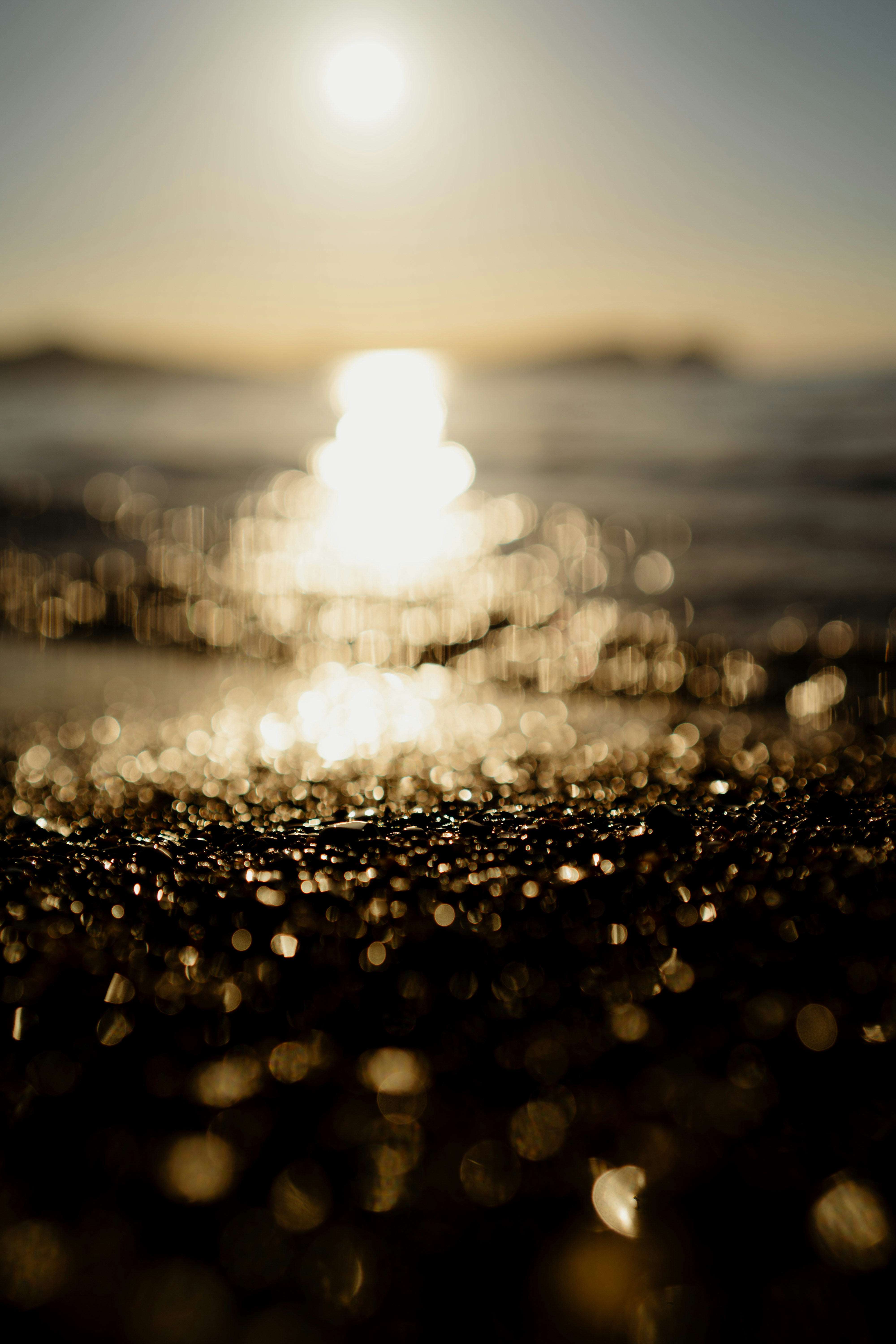 Glimmering Shoreline at Sunset
