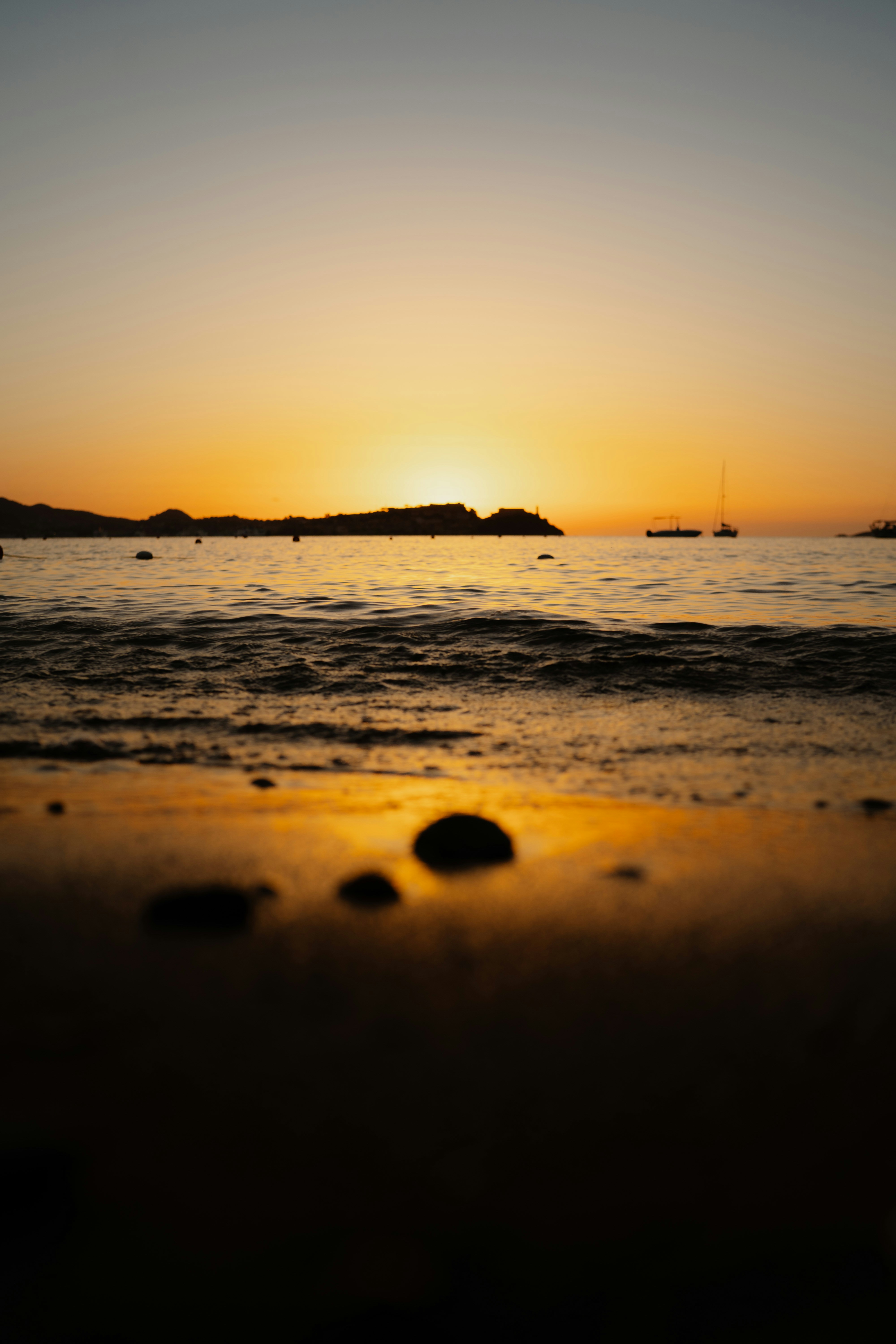 Sunlit Horizon Over Quiet Tides