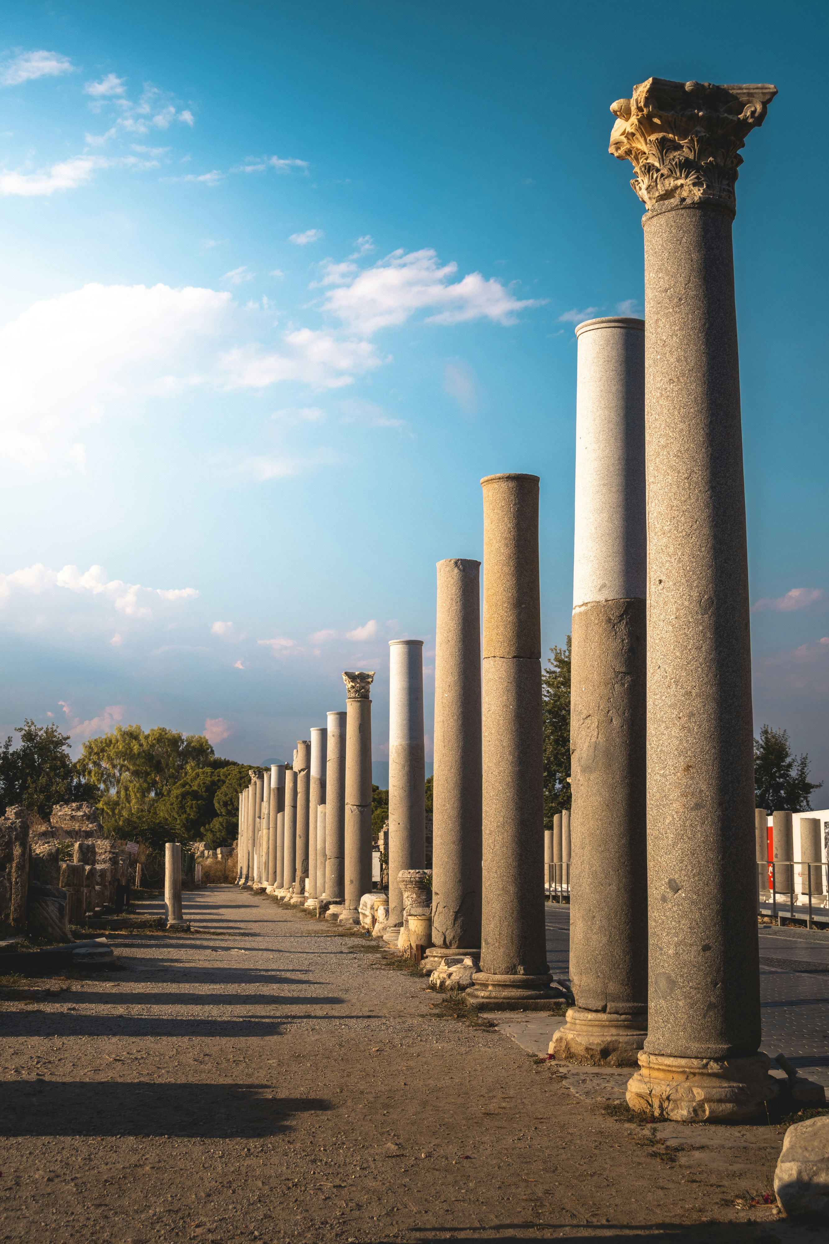 Ruins of a Linear Past: Columned Avenue Toward the Horizon