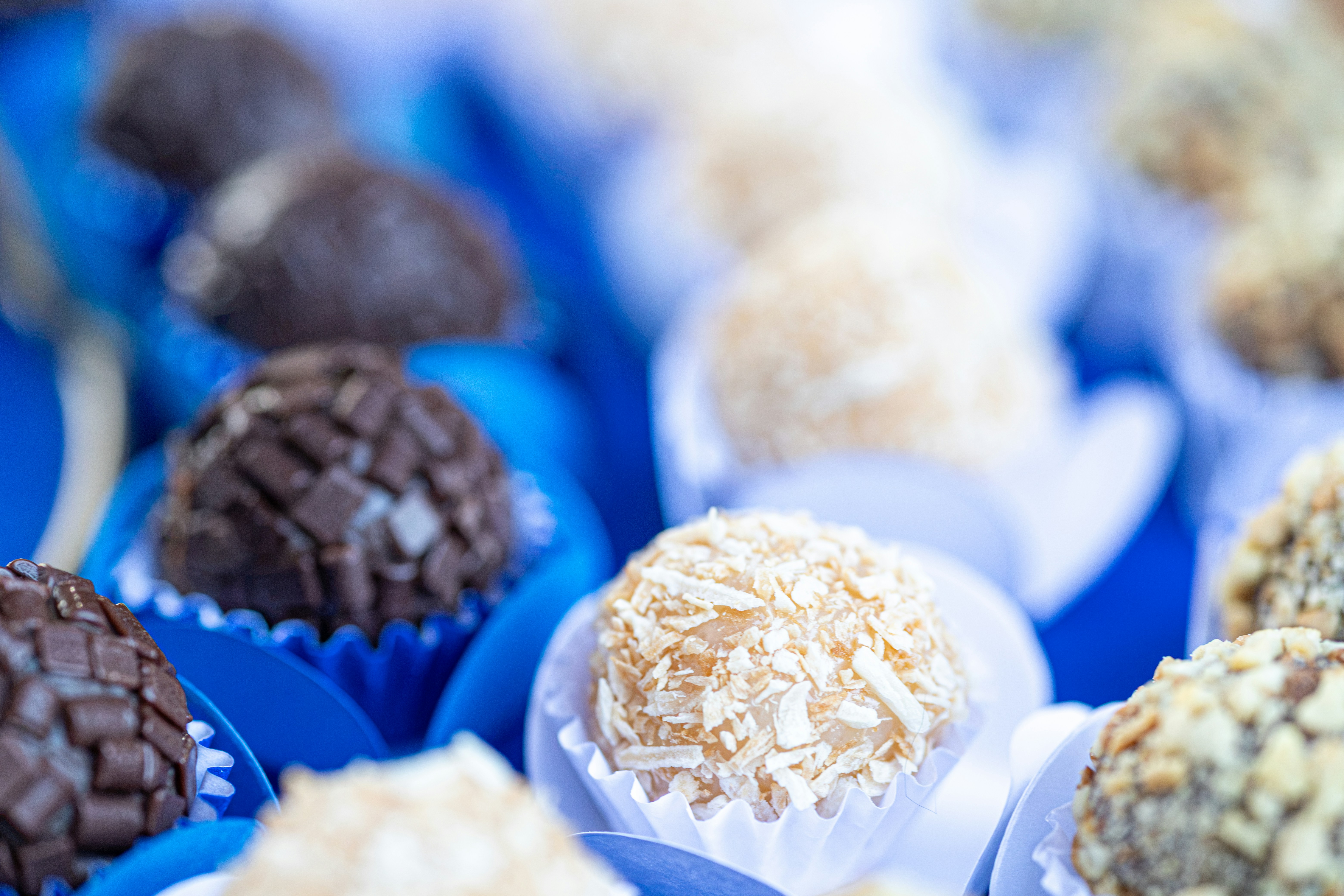 Bittersweet Bloom: A Tray of Chocolate Truffles in Focus