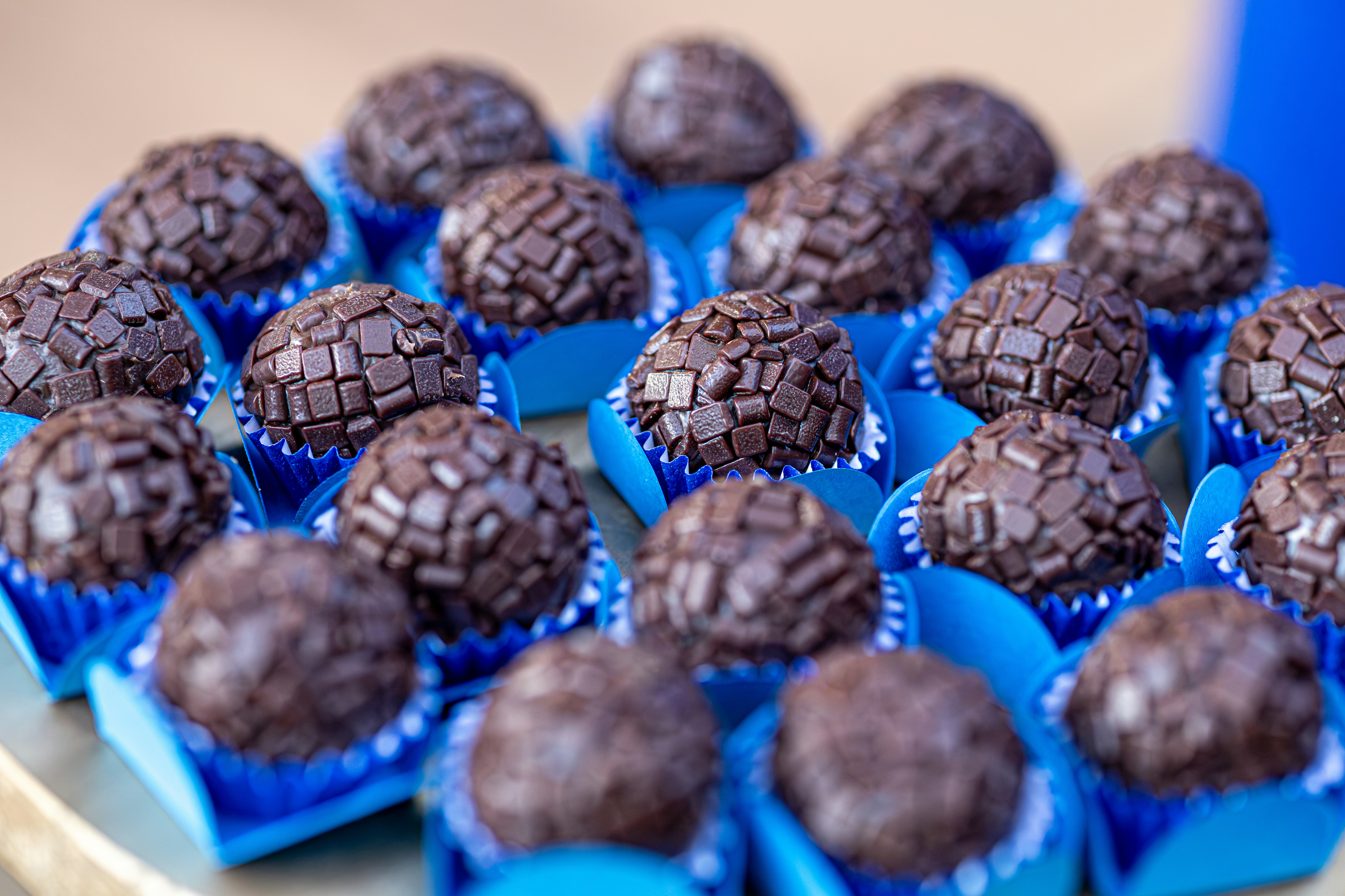 Blue Cupcake Truffles: A Praline Parade of Dark Chocolate Gems