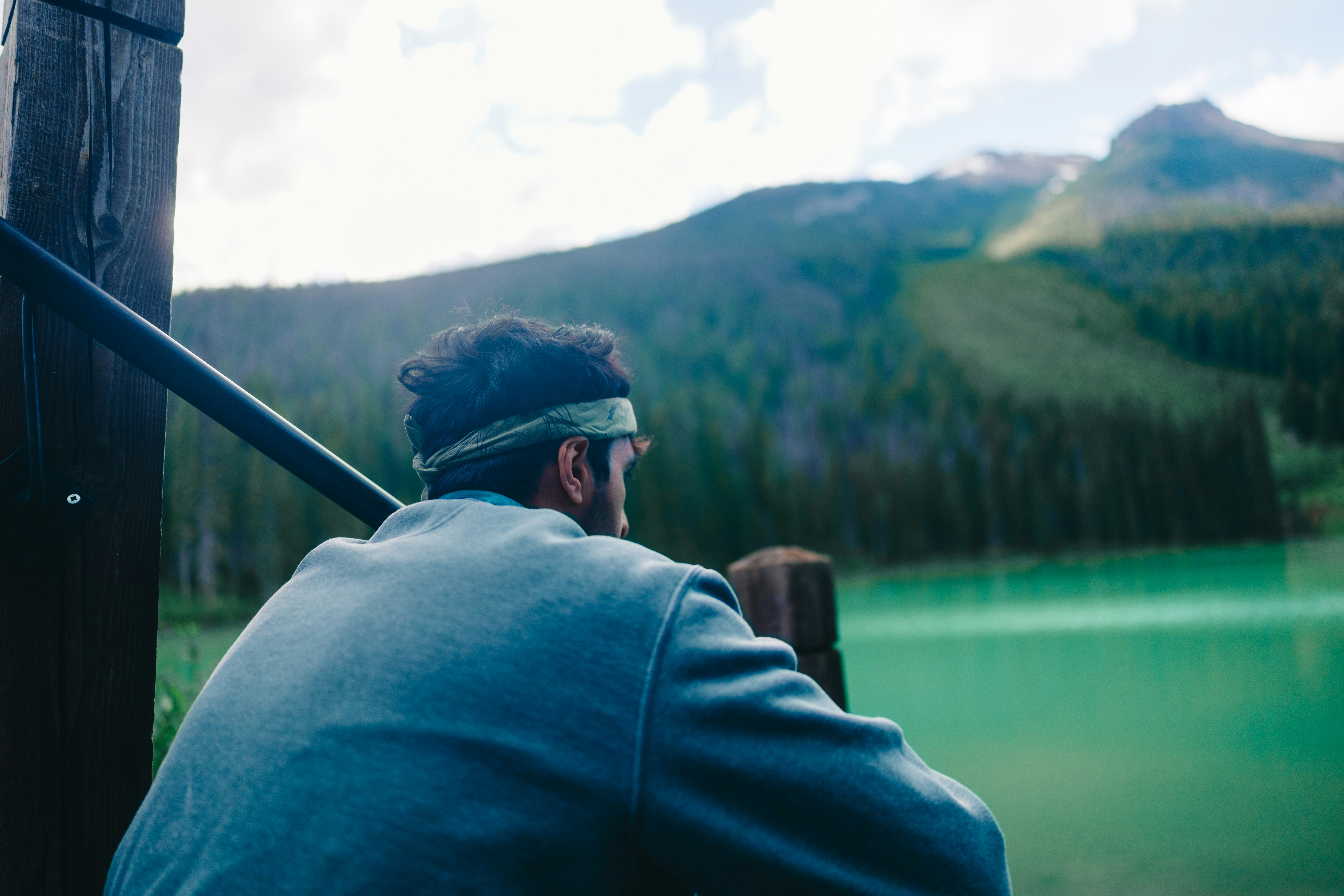 Overlooking the Quiet Lake: A Moment at the Dock
