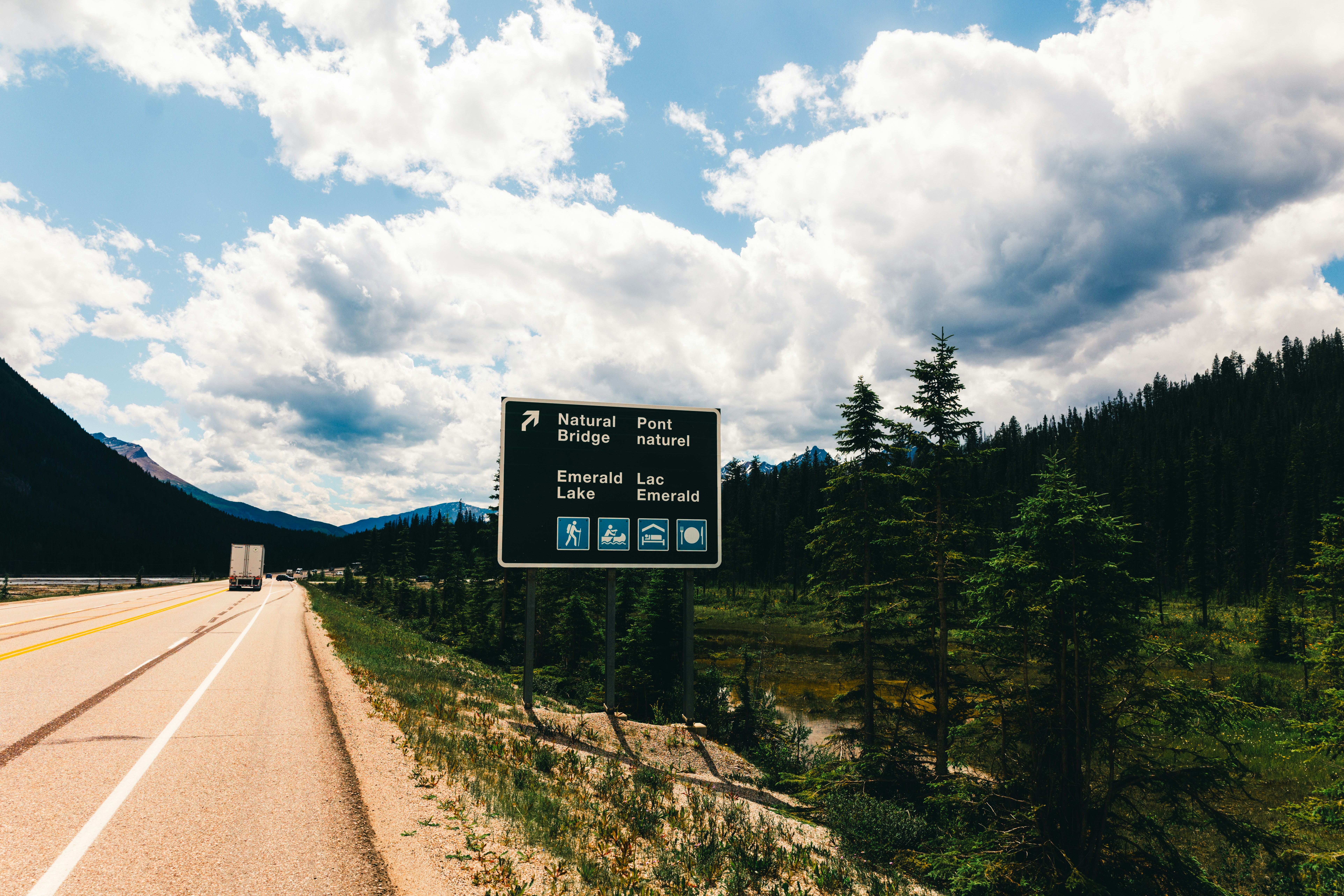 Highway Sign crossing the Alpine Wilds