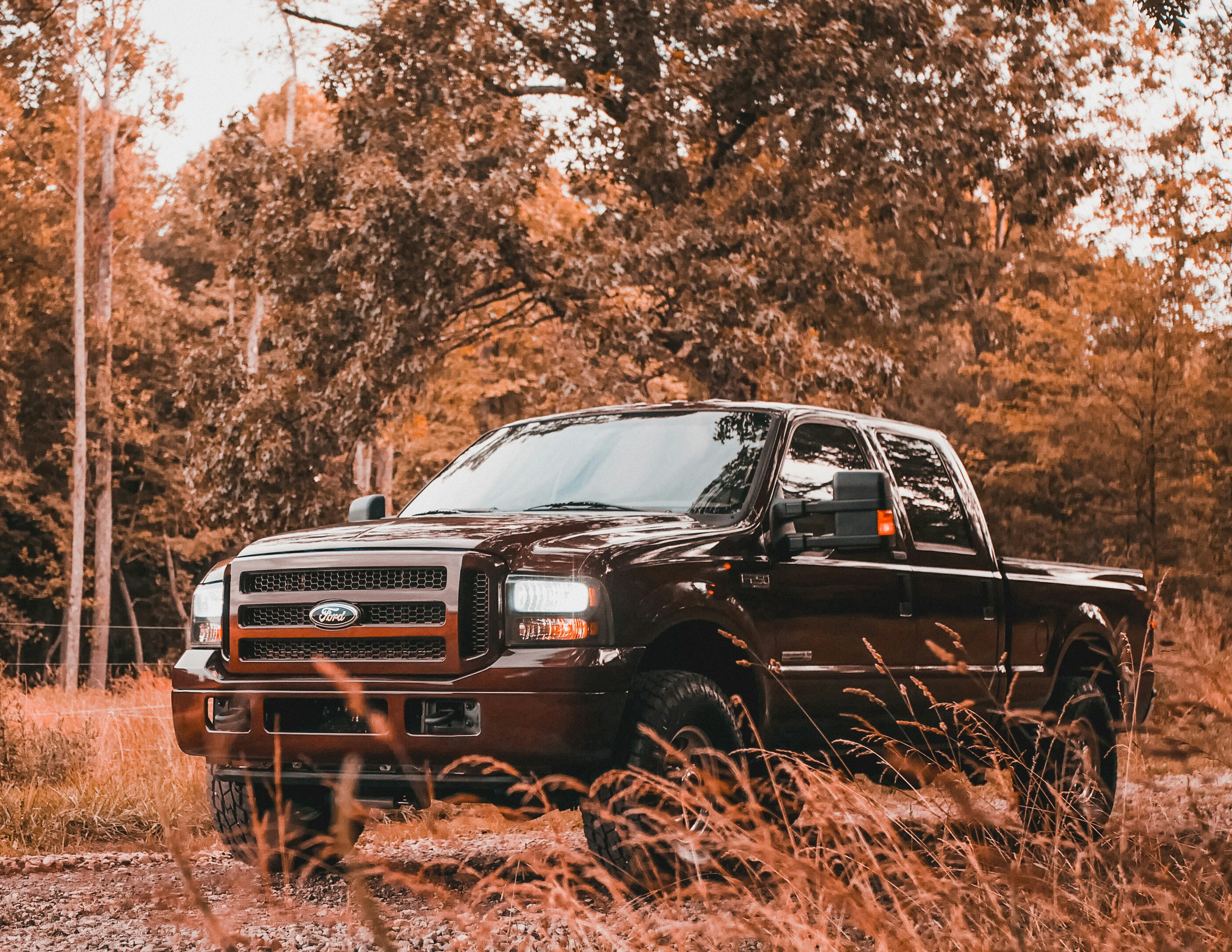 Midnight Power: A Ford Raptor Stalks the Field at Dusk