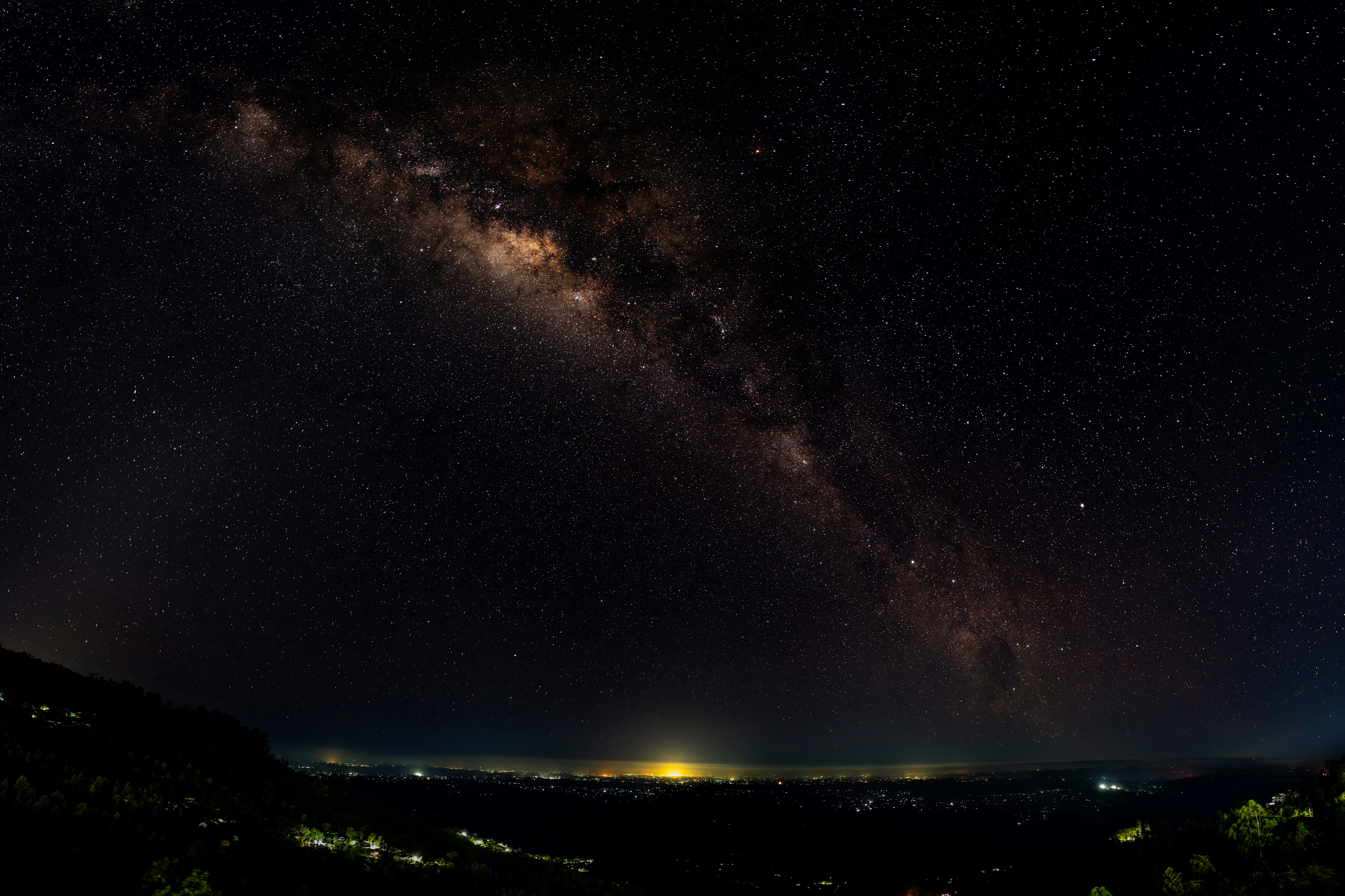 Milky Way Arch Over Quiet Coastal Horizon
