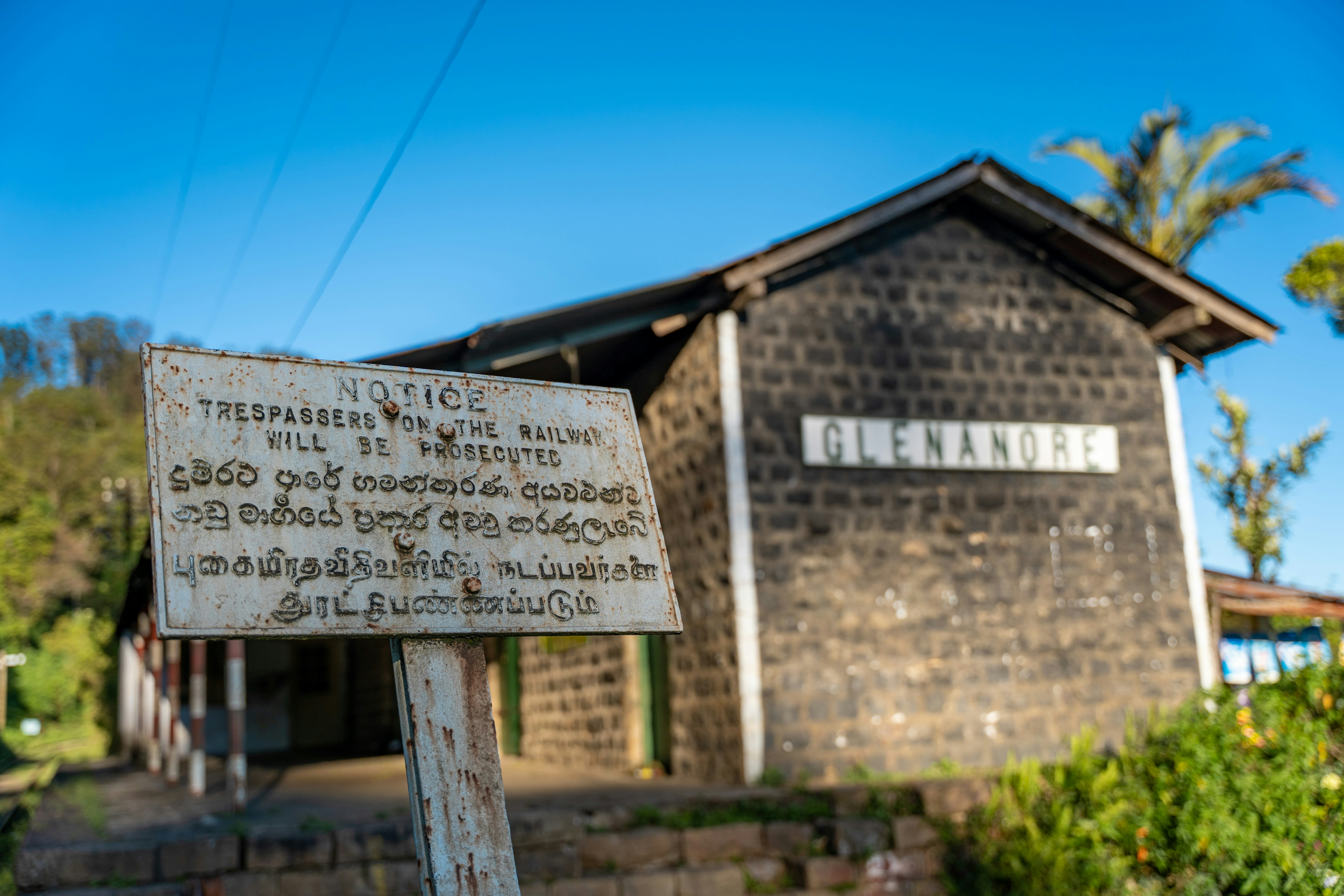 Old Platform Signage with Glenanors Station Façade