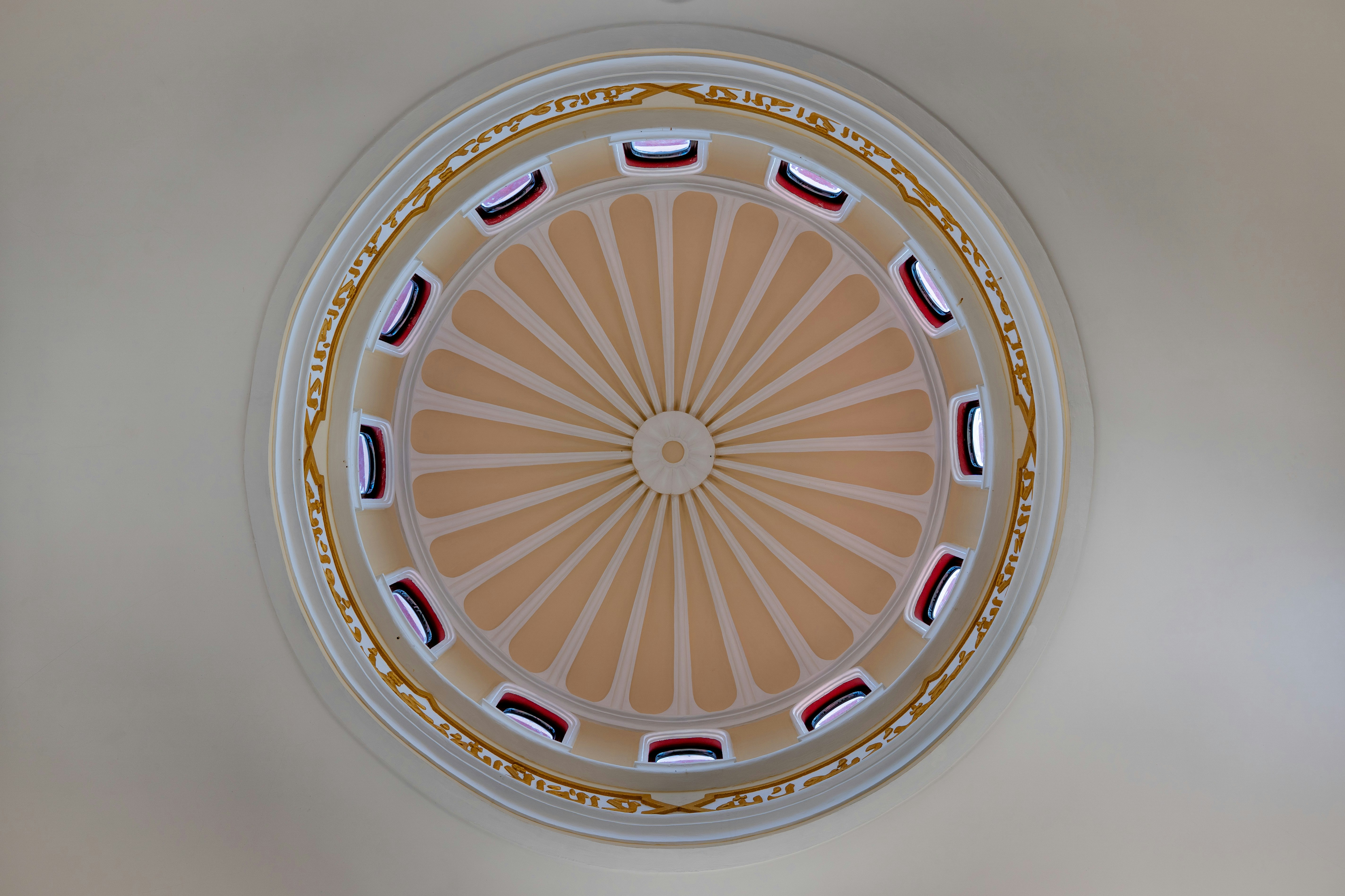 Radiant Tessellations: The Sunburst Dome from Below