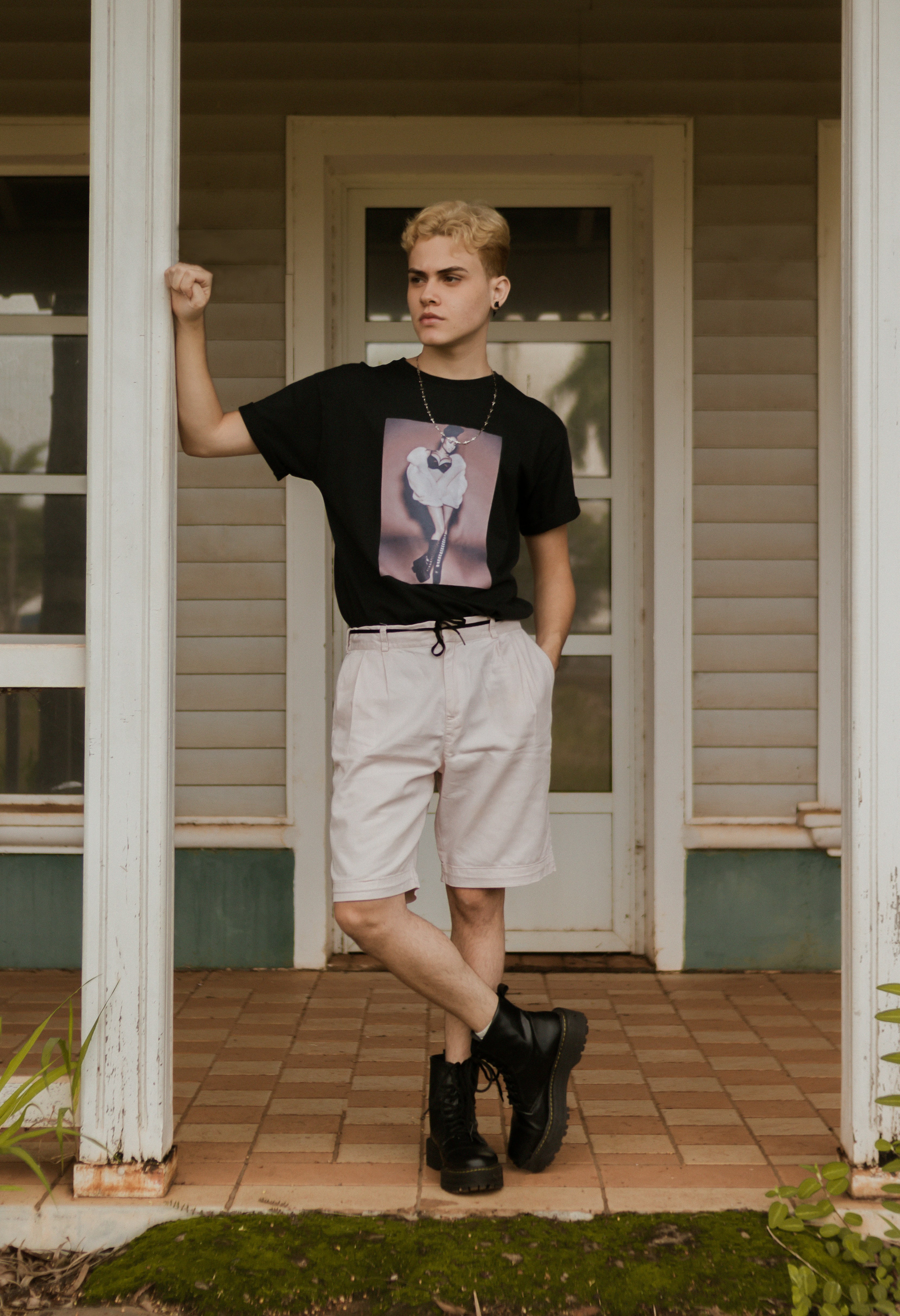 Casual Bold: Teen Idyll on a Shaded Porch