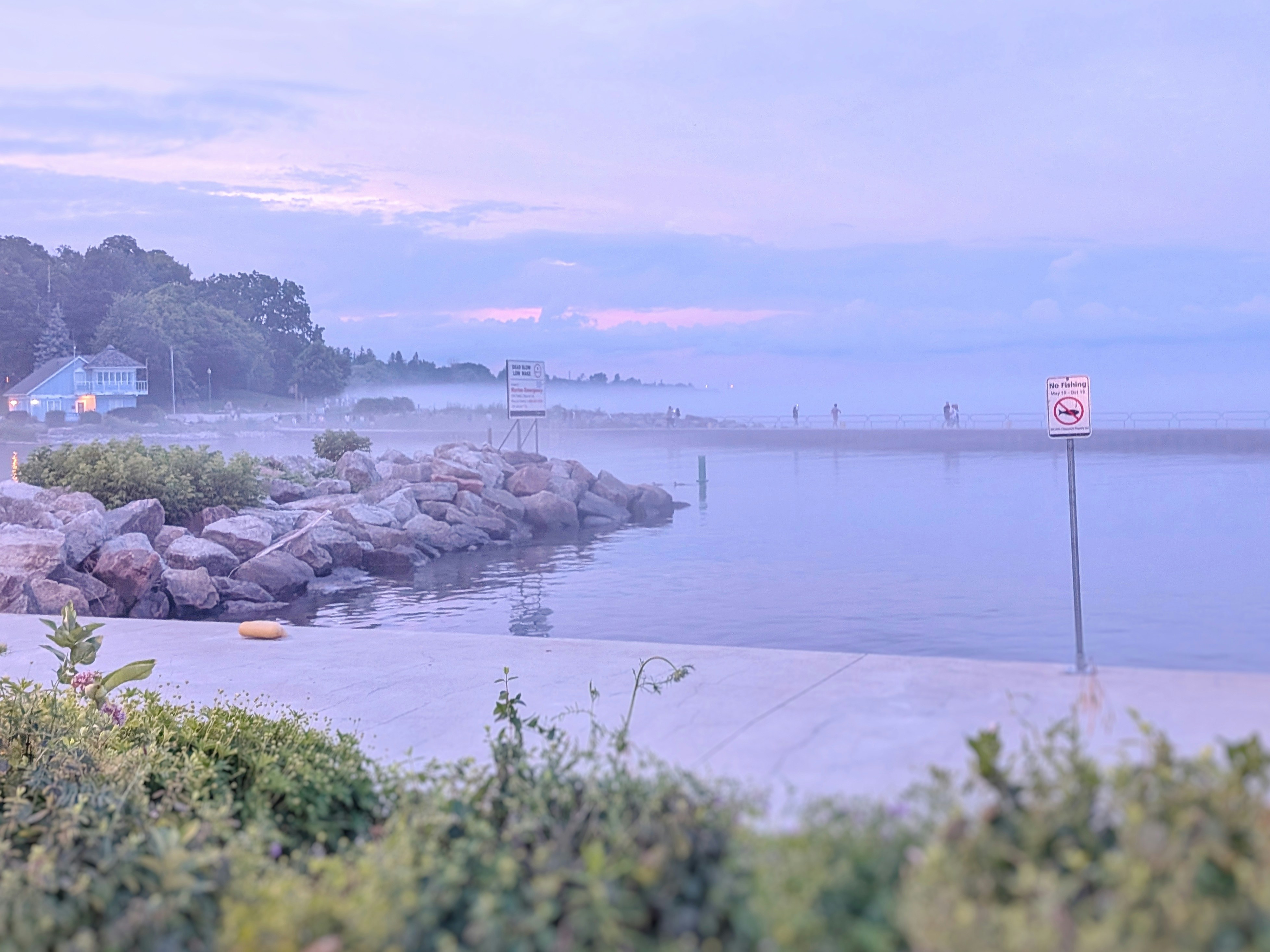 Pastel Shoreline in Quiet Morning Mist