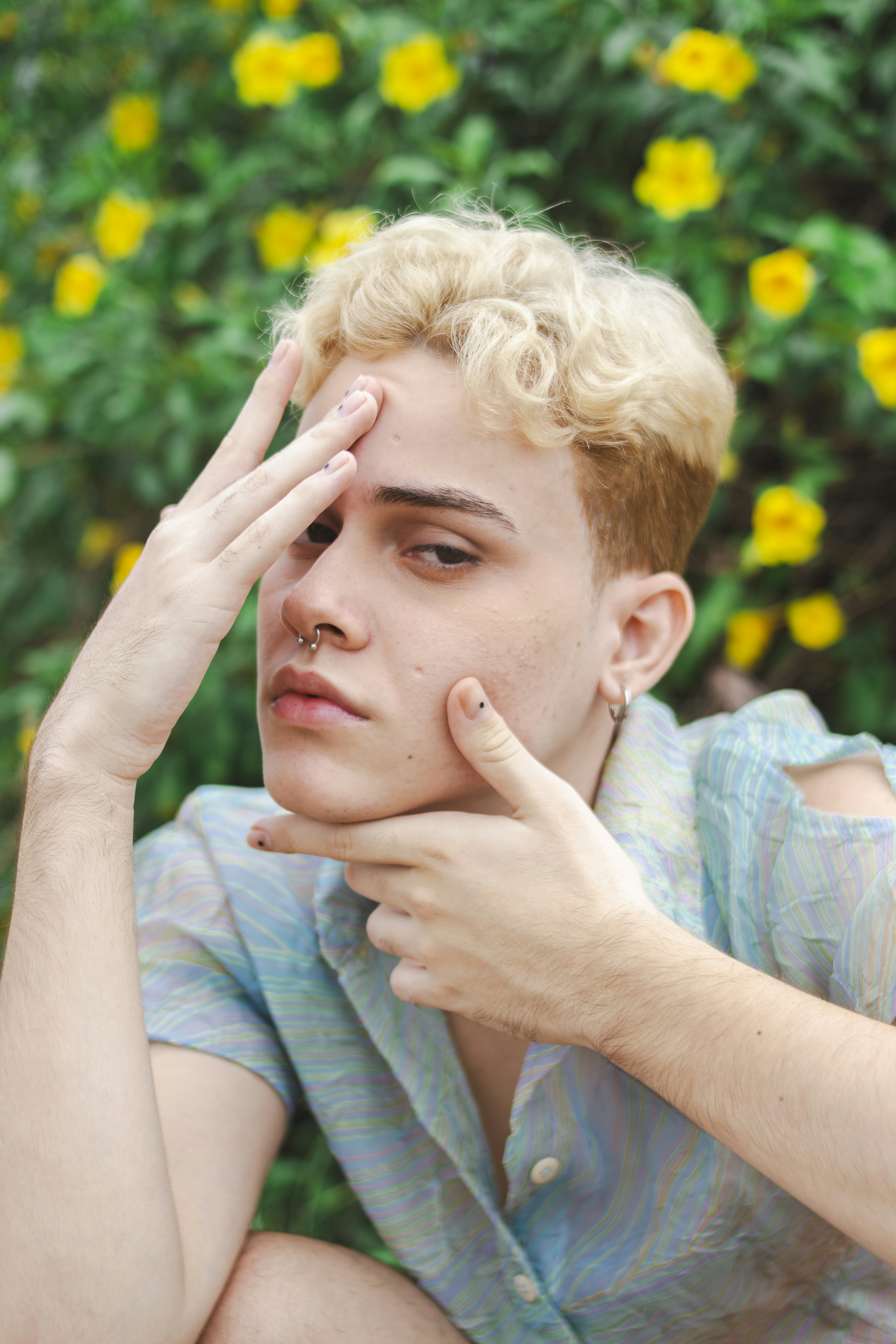 Beside the Greenery: a Portrait of Quiet Intensity
