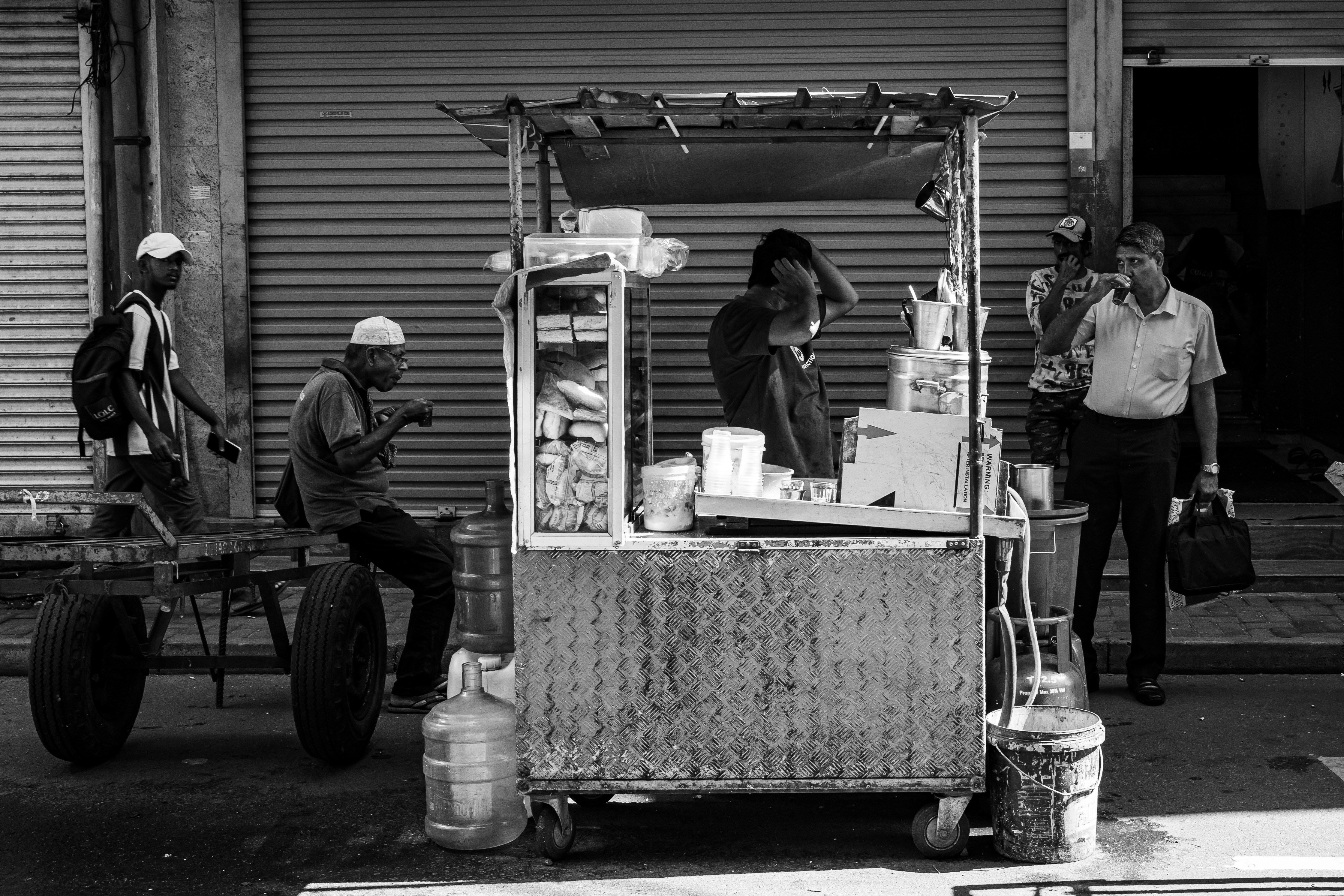 Street Cart Stand: A Quiet Morning of Small Trade