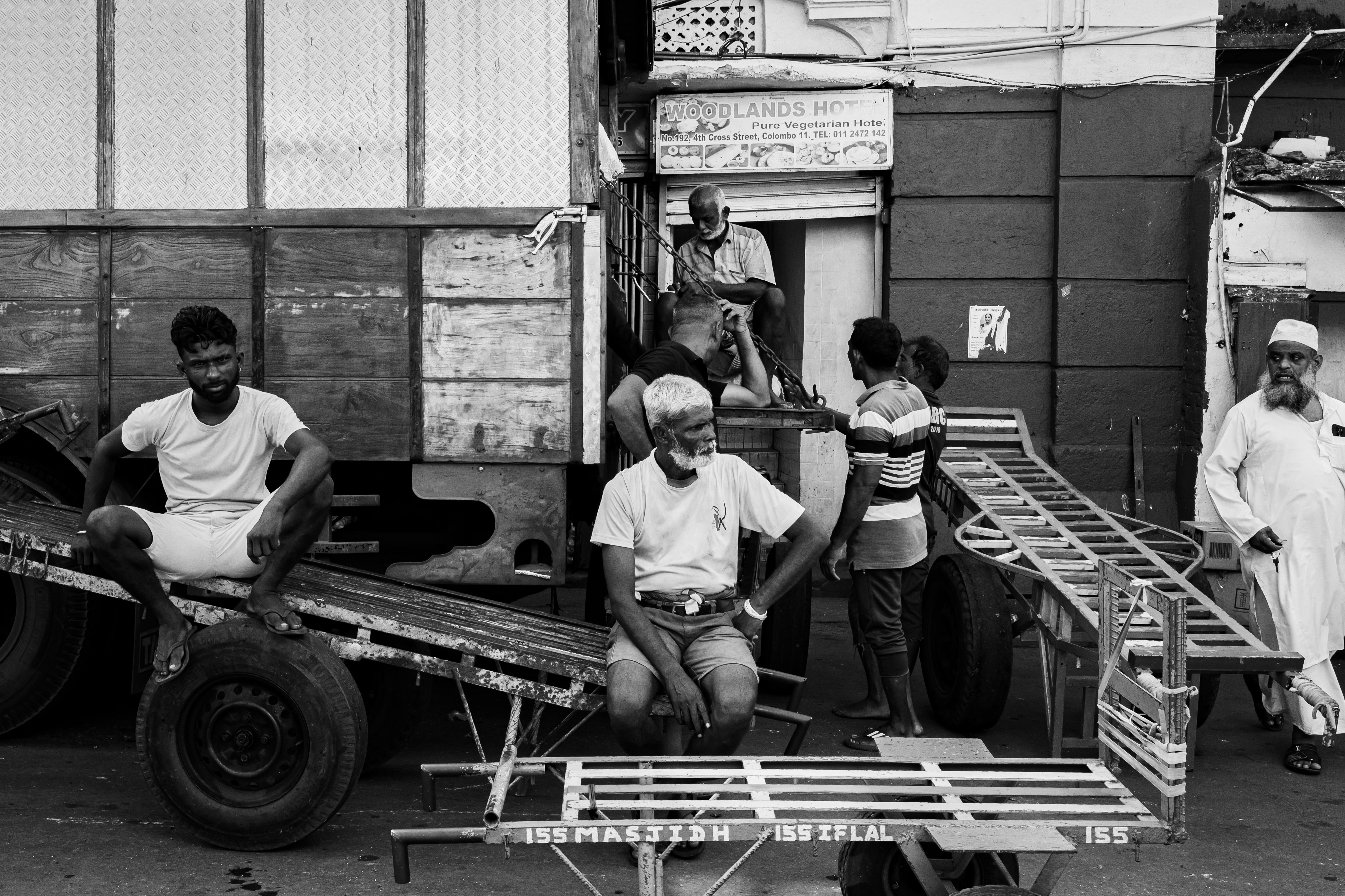 Dockside Factory Gears: A Still Moment in an Urban Staging Yard
