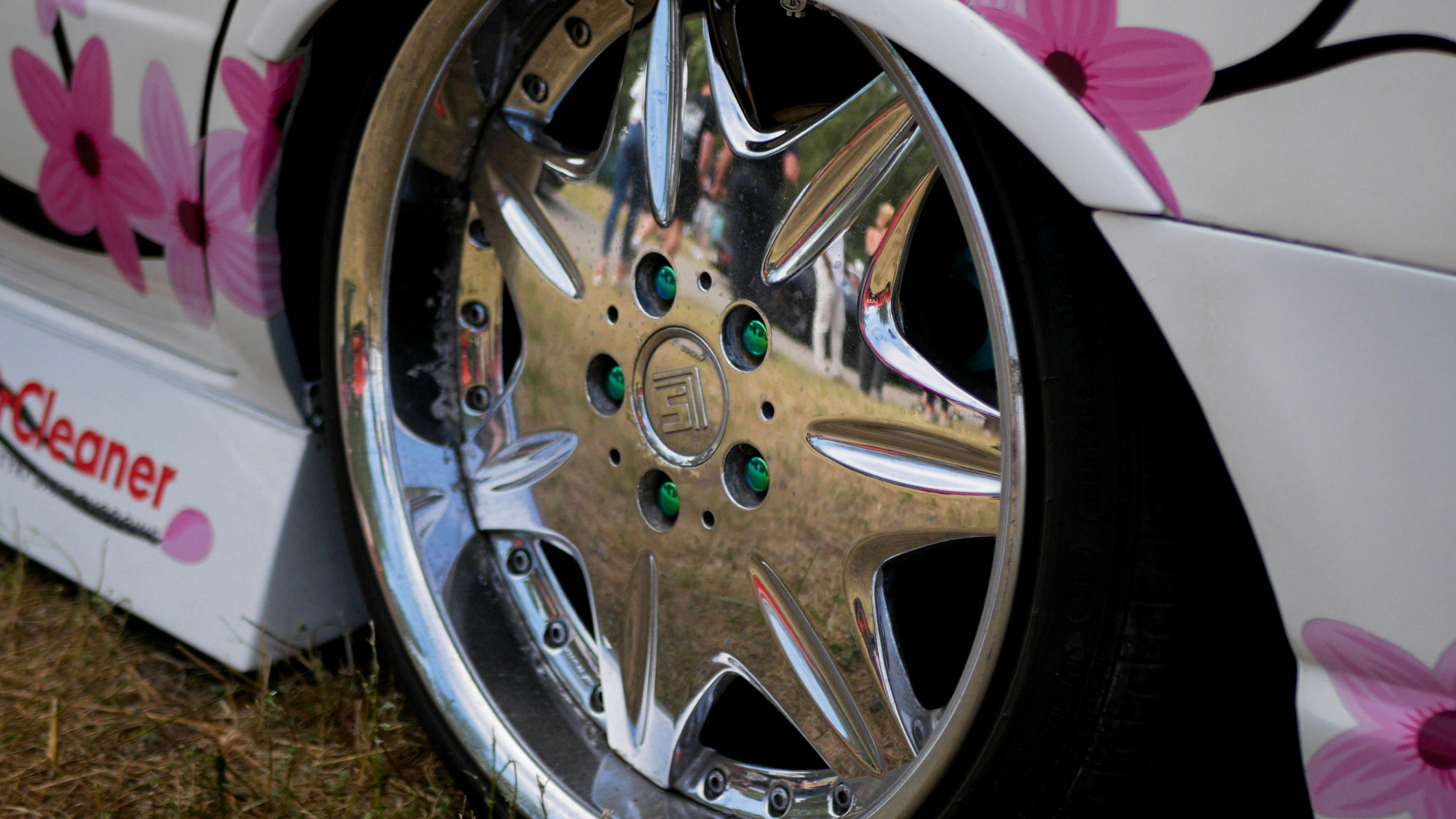 Chrome Crown: A Glimpse Under the Custom Wheel