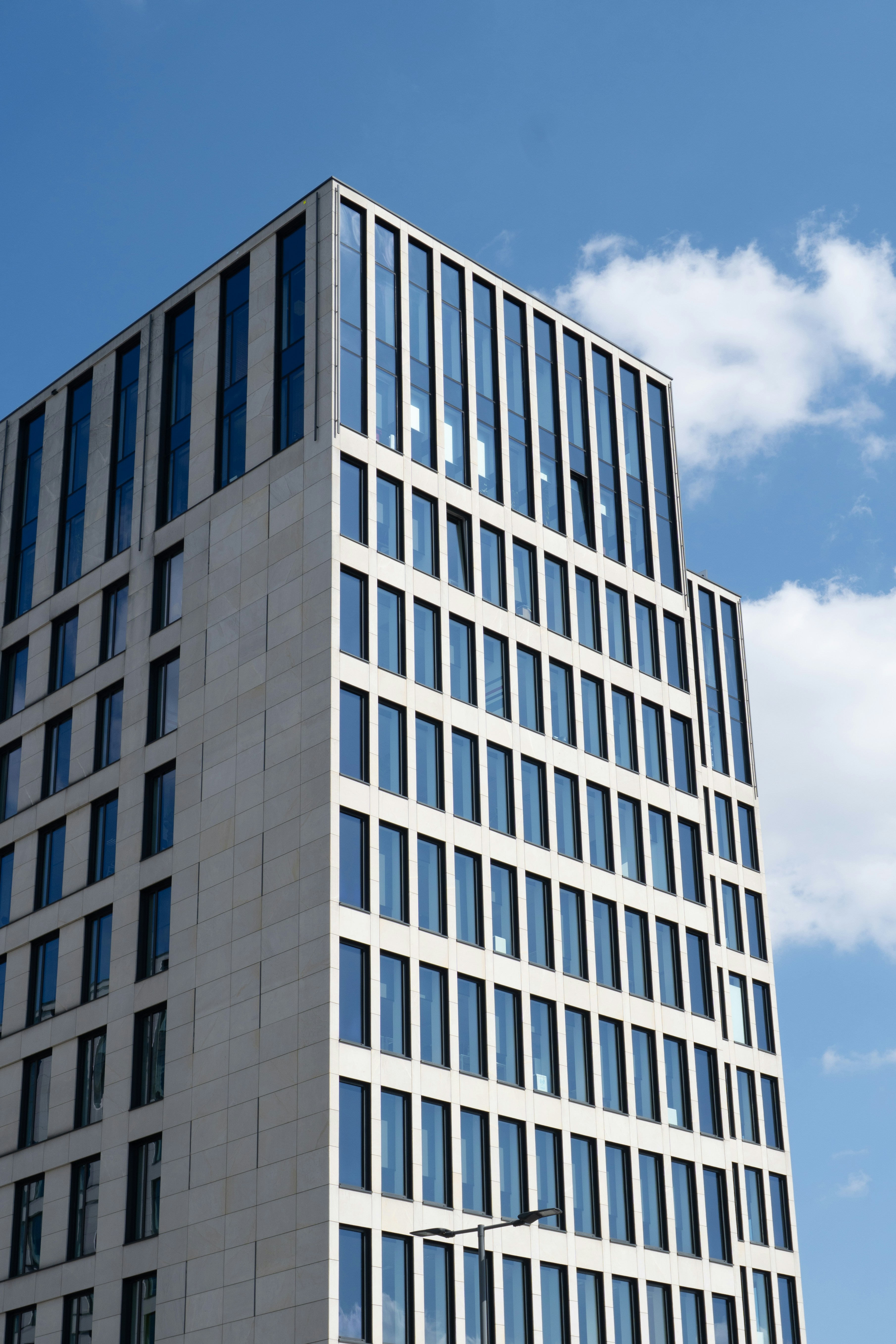 Cornered Tower: A Sharp Edge of Blue Sky