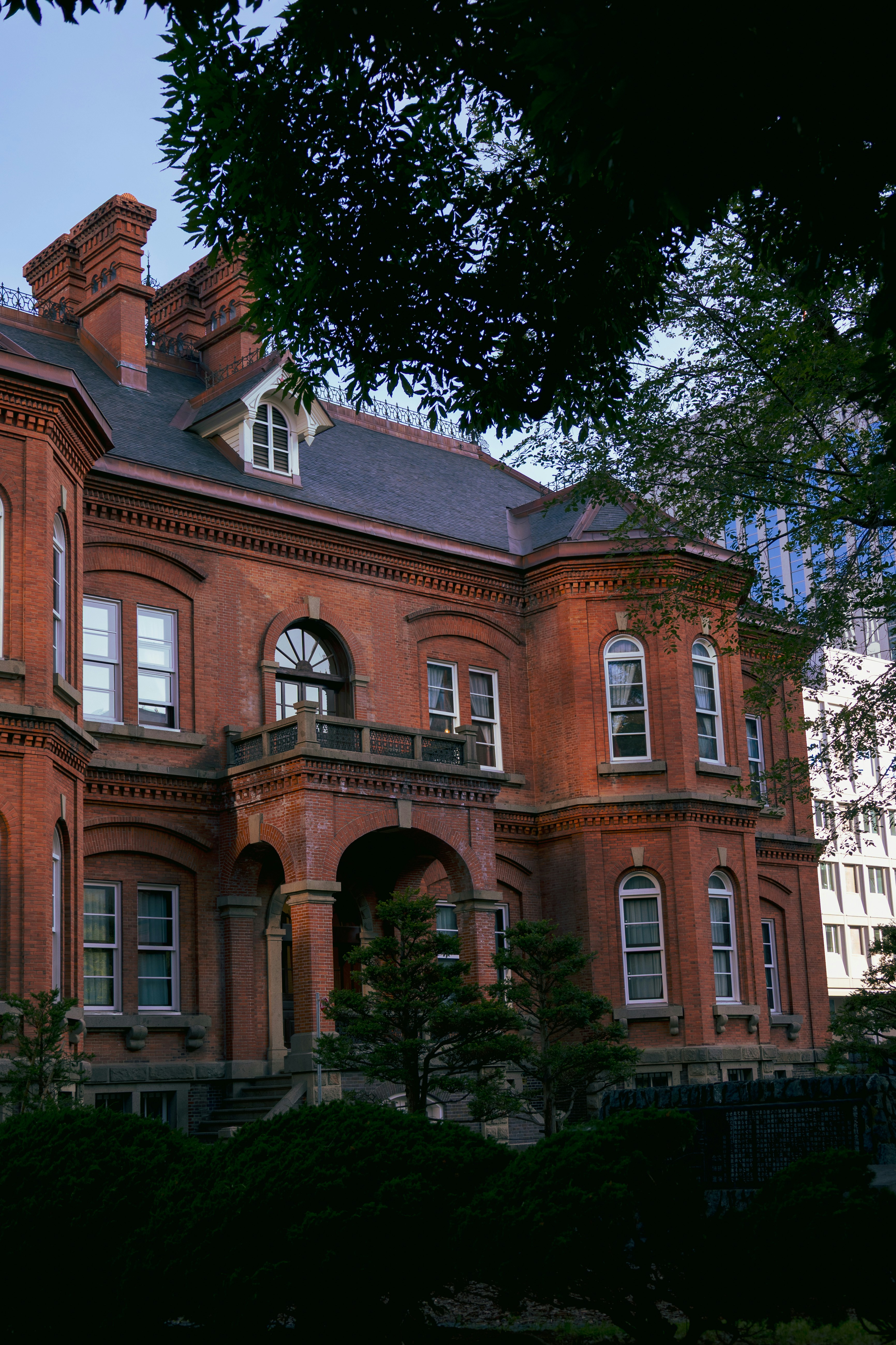 Red Brick Mansion with Shaded Courtyard