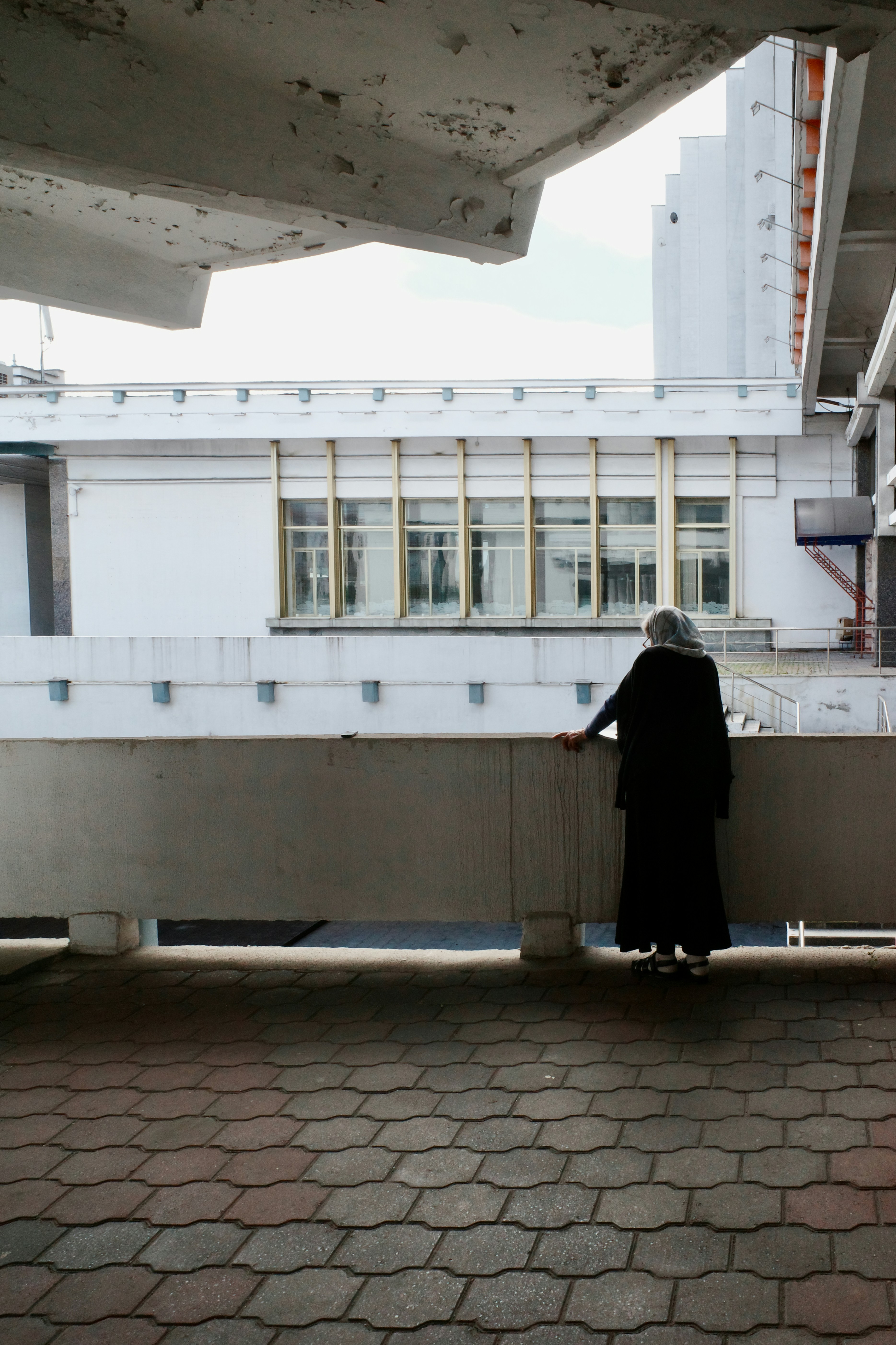 Quiet Observation on a Concrete Terrace