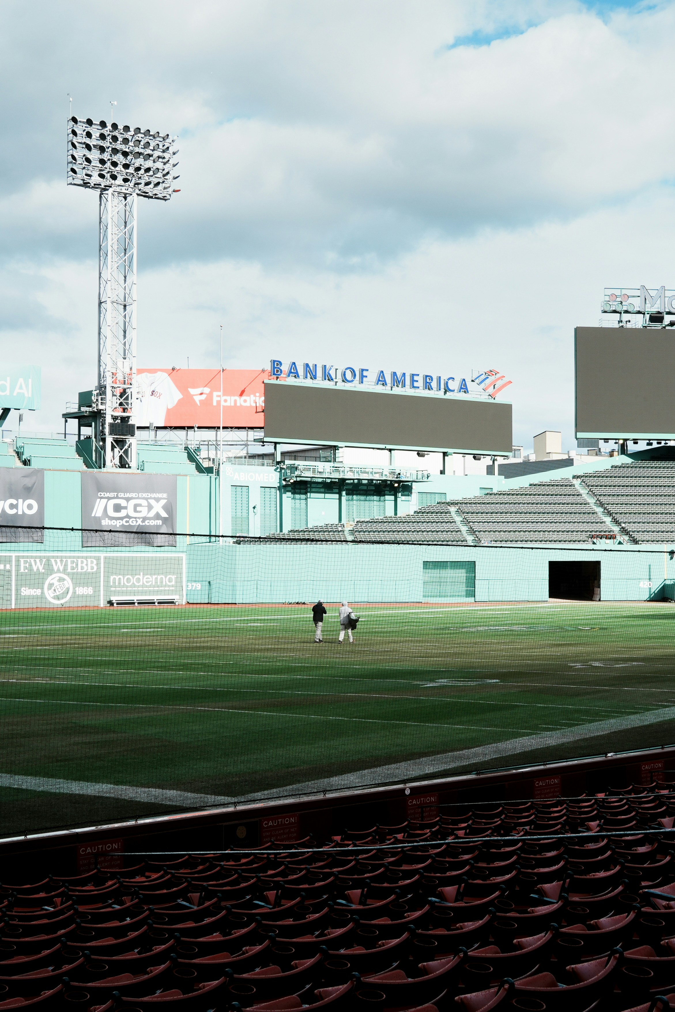 Green Monster Field: Quiet Base Paths Under a Stadium Sky
