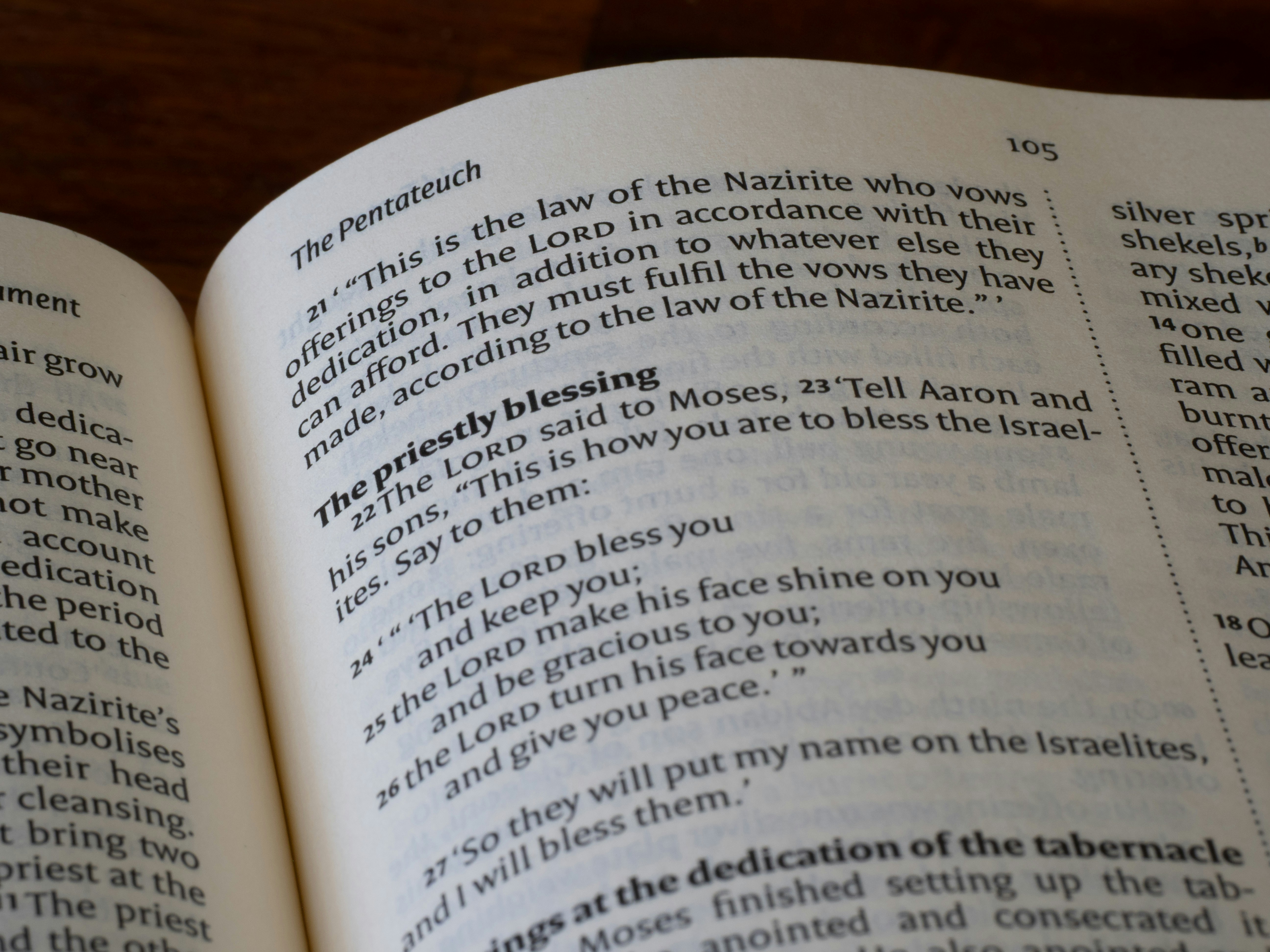 Scripture Lines in Focus: Close-Up of a Printed Page