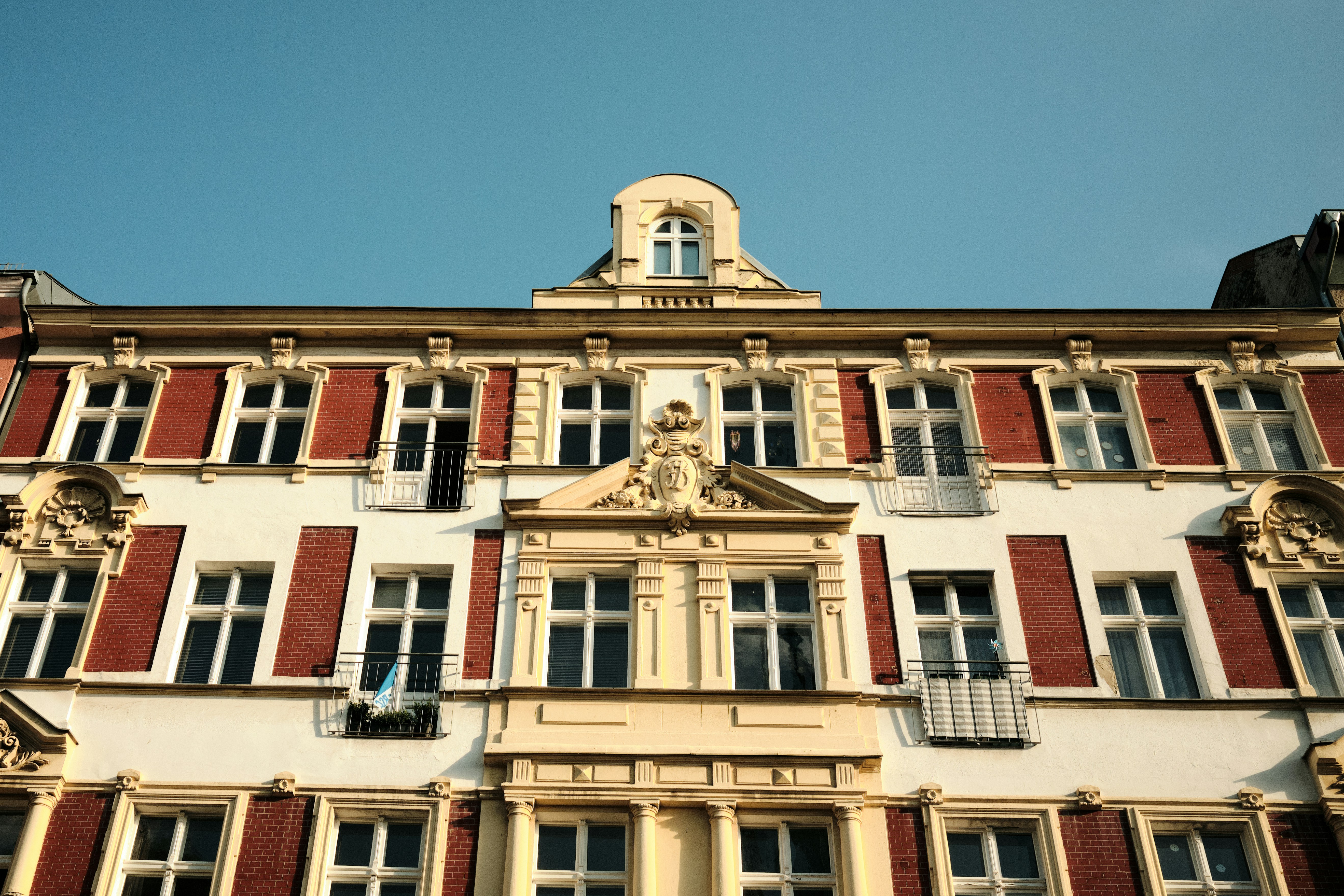 Ornate Facade in Warm Sunlight