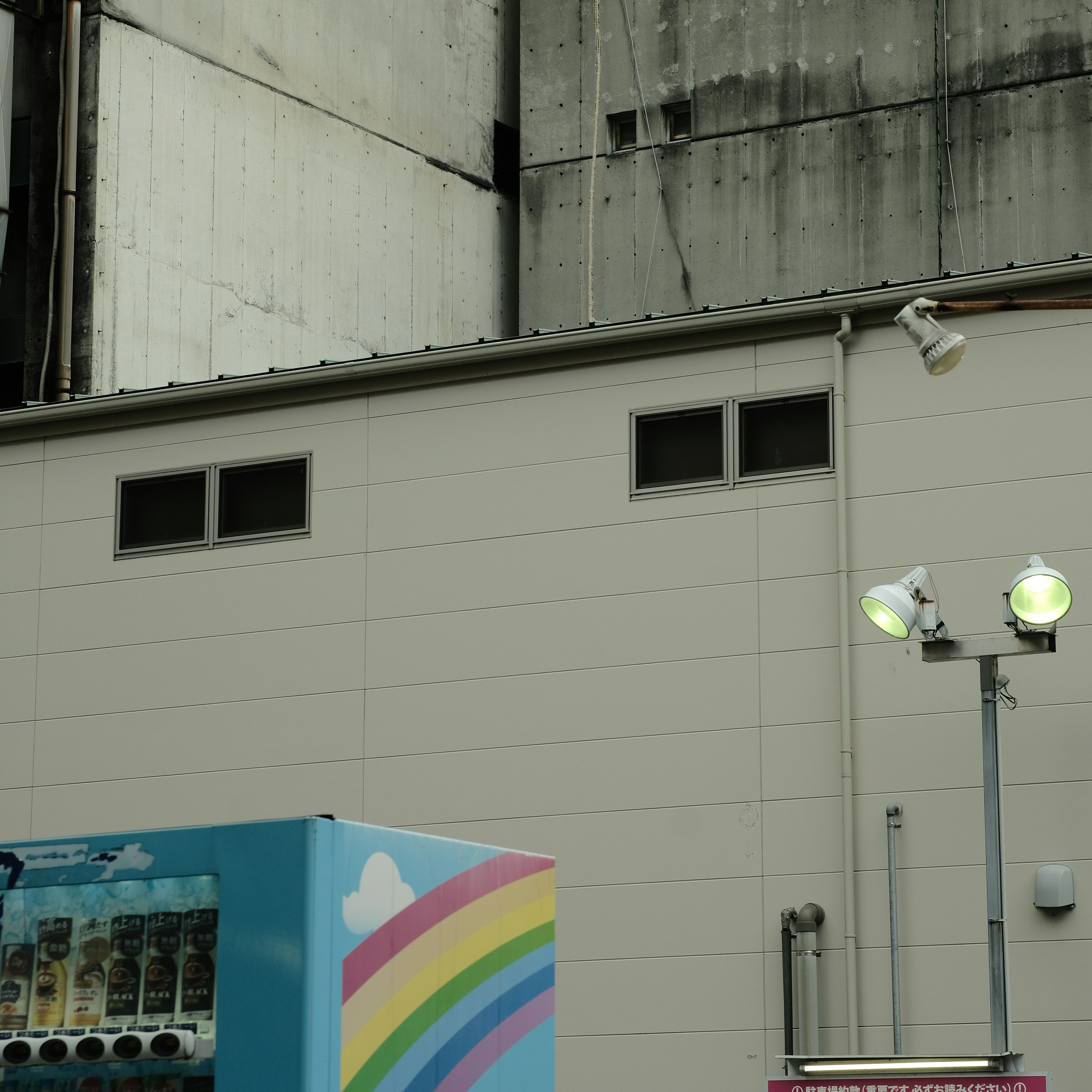 Neon Dampers and Striped Oasis by the Industrial Wall