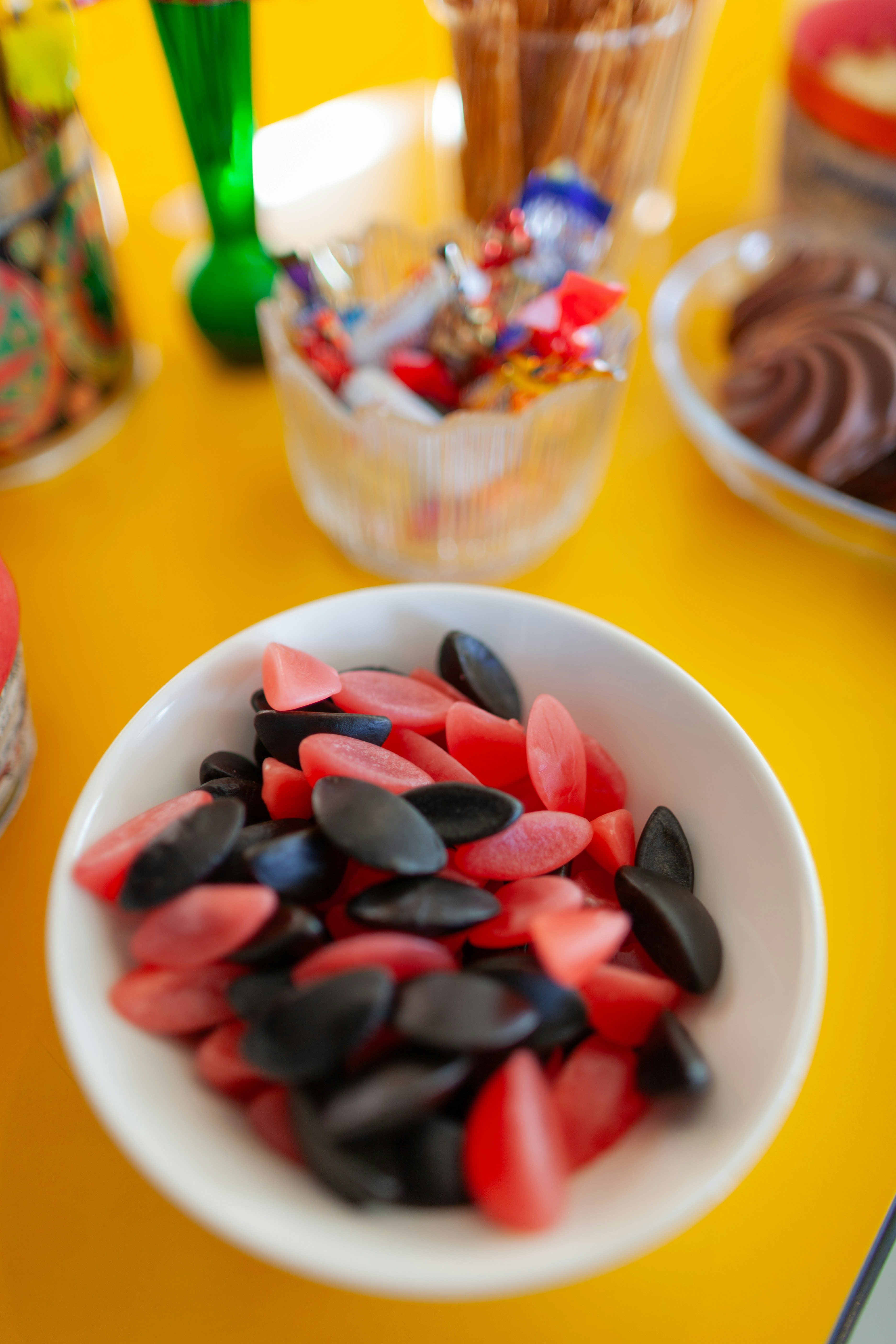 Candy Confetti Bowl: A Sweet Centerpiece on a Sunny Counter
