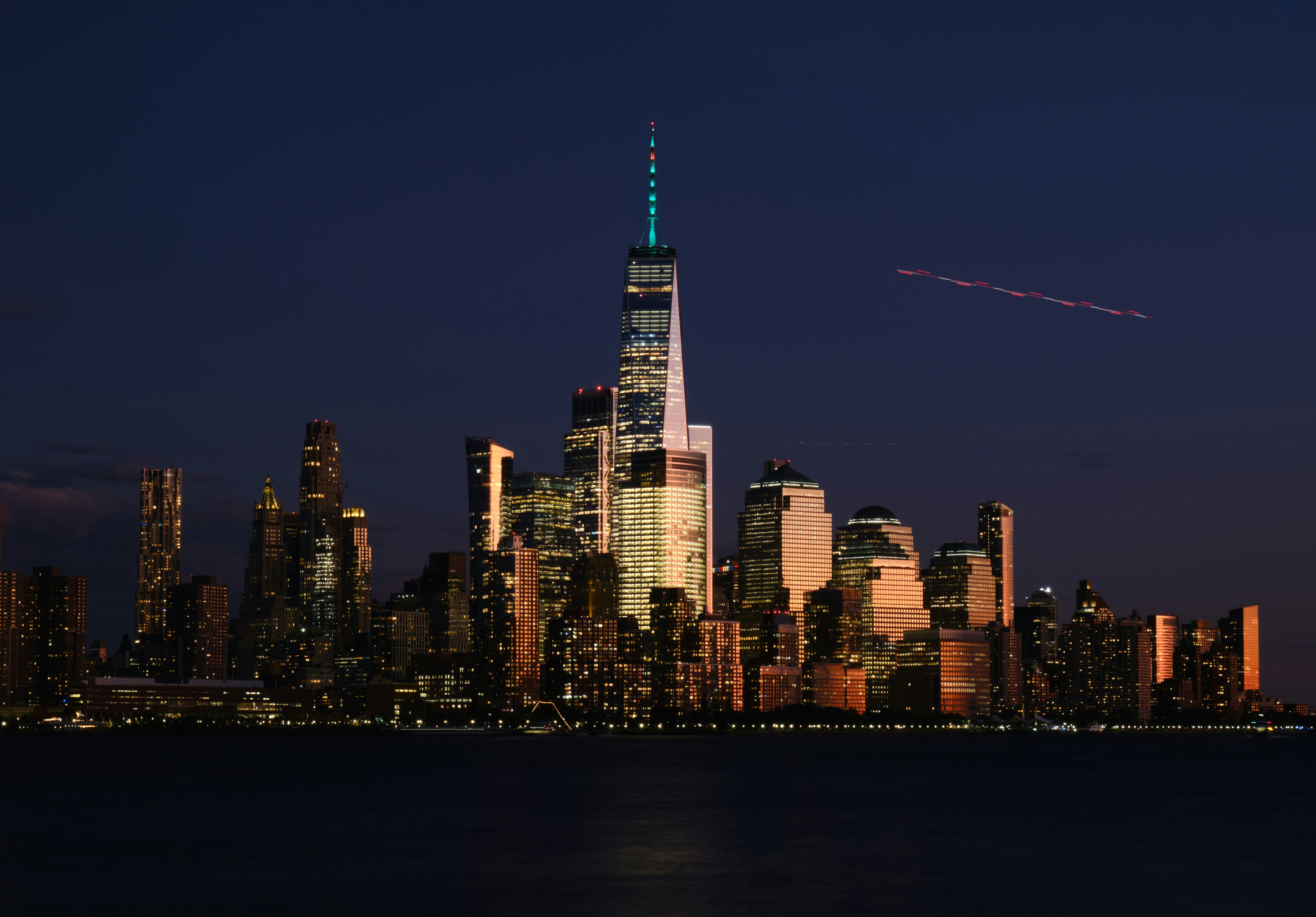 Midnight Shimmer Over Lower Manhattan