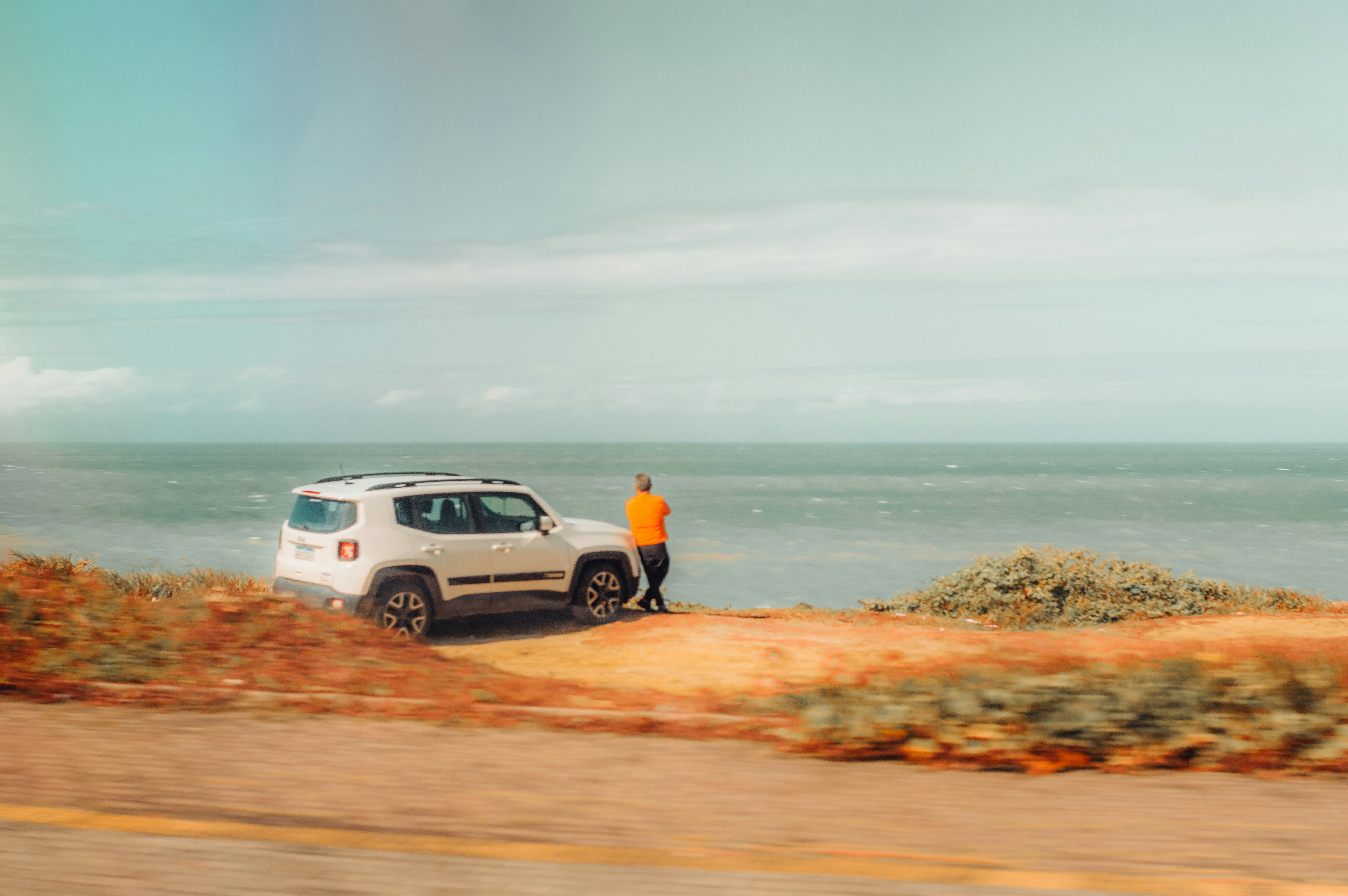 Car by the Sea: A Quiet Stop Along the Coastal Road